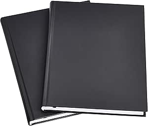 Amazon Basics Professional Journal, 10.5X7.5 inches, Black, 2-Pack ...