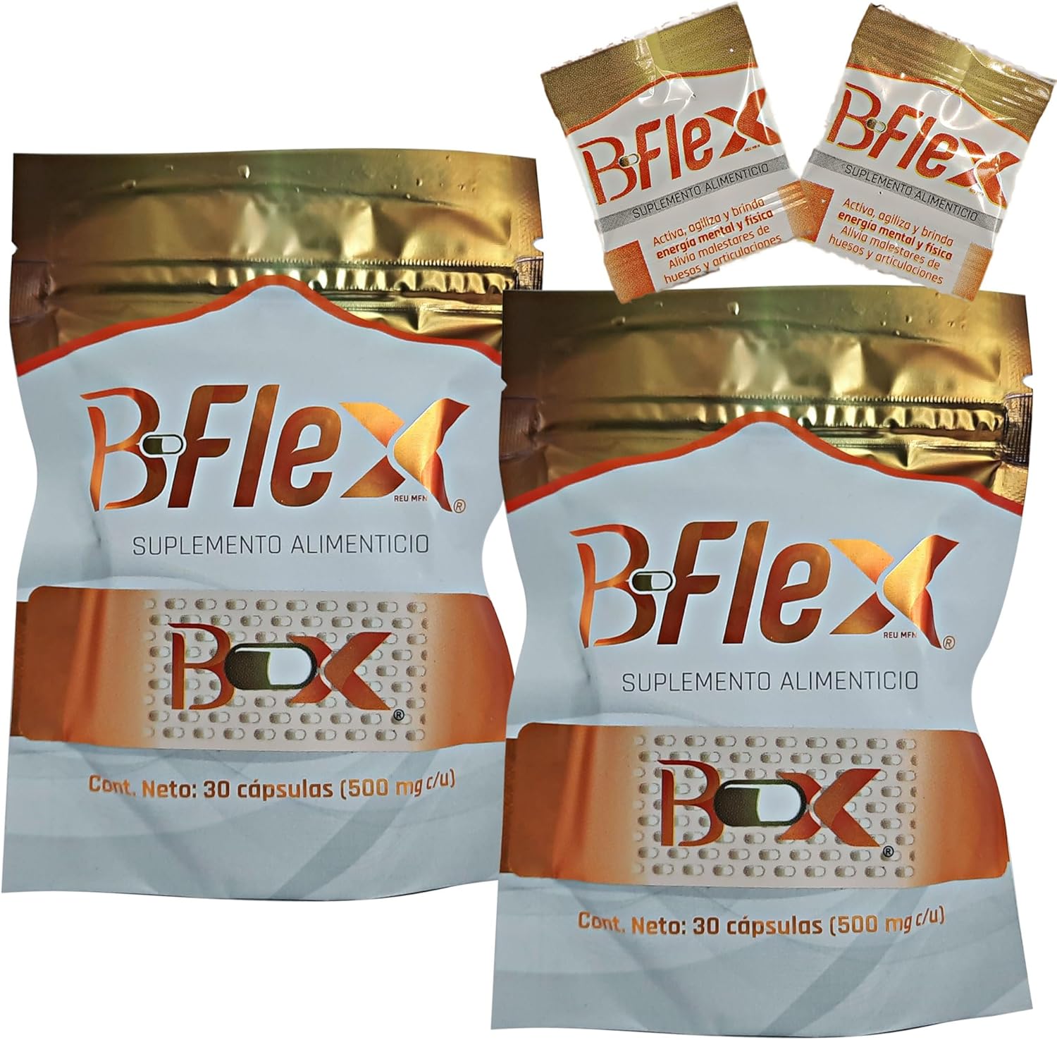 B Flex Capsulas Paquete 2, Incluye 2 Muestras : Amazon.com.mx: Salud y Cuidado Personal