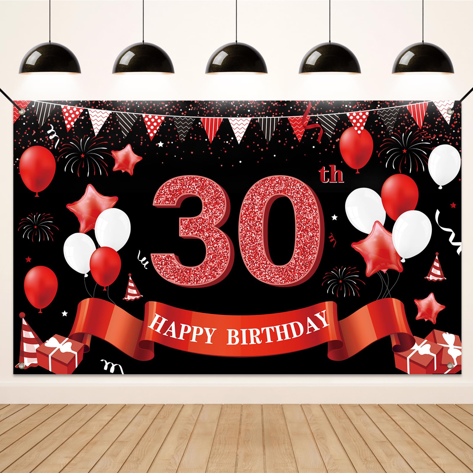 Koliphy 30th Birthday Banner, 30th Birthday Decorations for Men Women ...