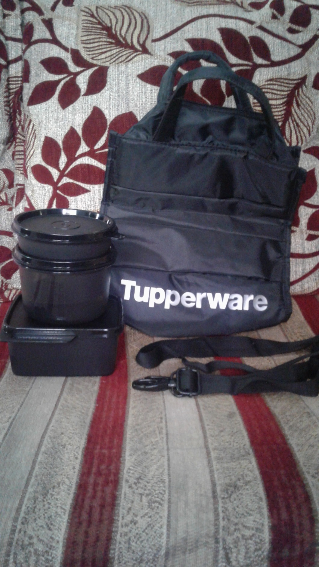 Buy Tupperware Plastic Office Lunch Set (Black), 180 Ml Online at Low ...