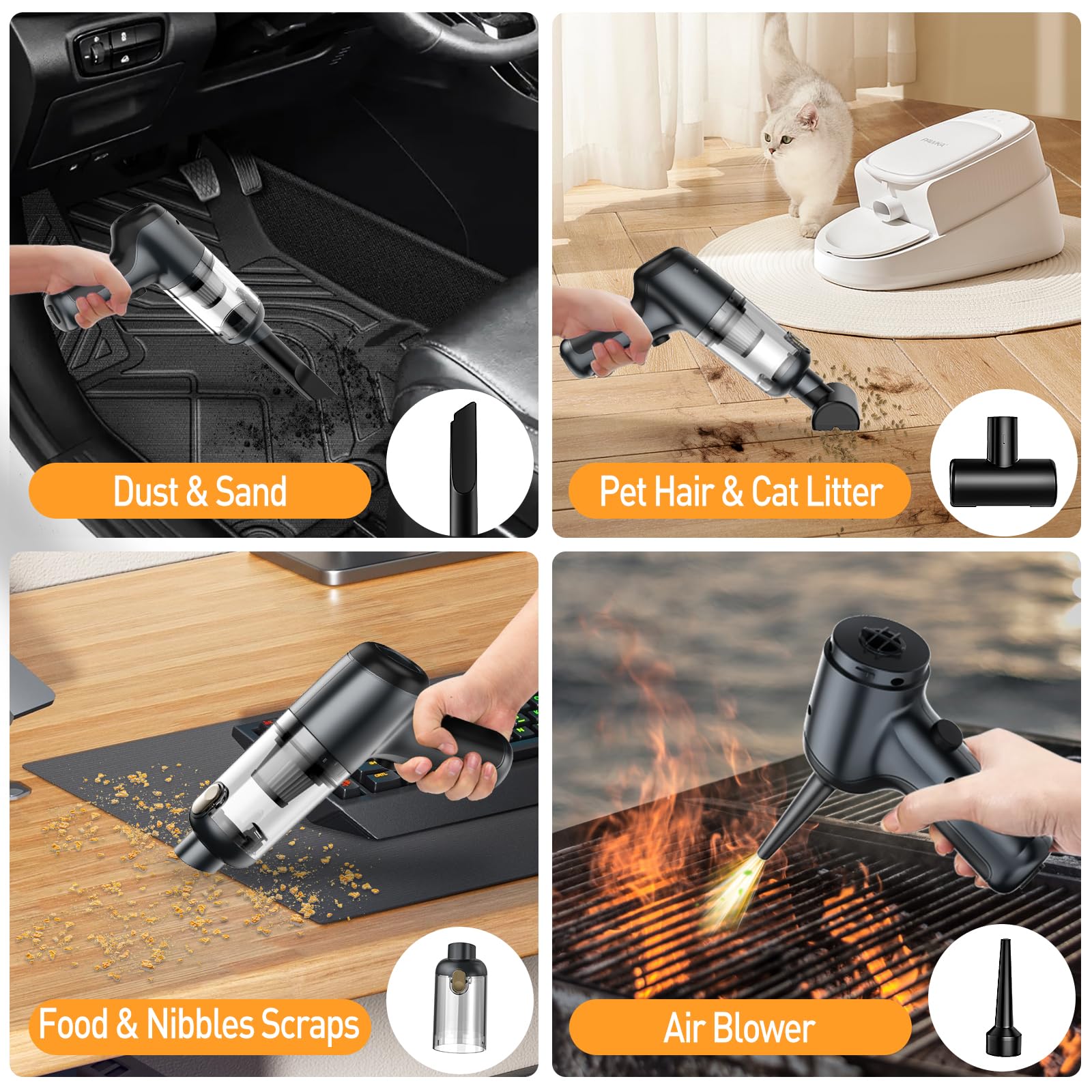 Snapklik.com : Mini Handheld Vacuum Cordless, Portable Car Vacuum ...