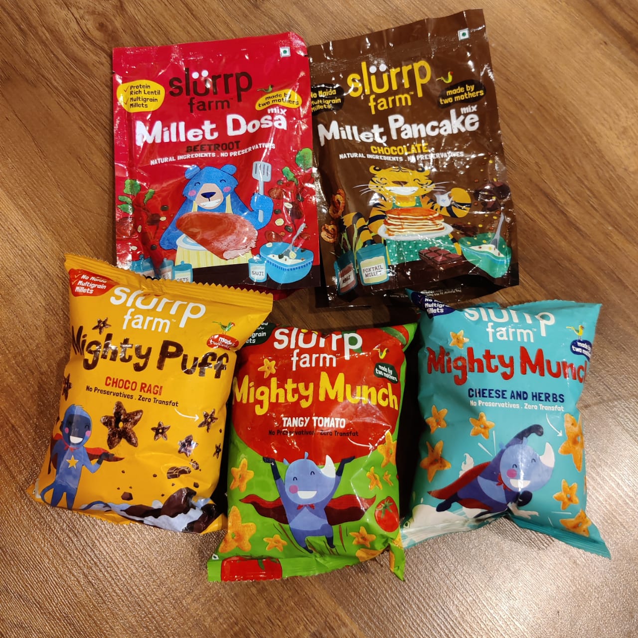 Slurrp Farm Ragi Tiffin Combo Pack of 5 | Instant Dosa Mix with Dal ...