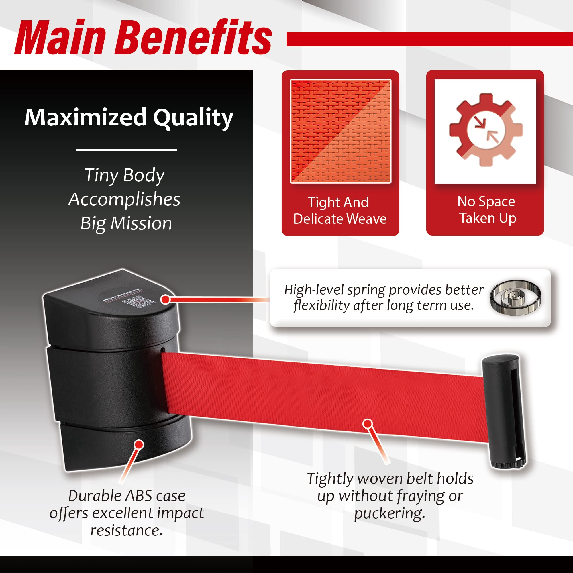 Snapklik.com : Wall Mount Crowd Control Retractable Belt - Guardian 2.0 ...