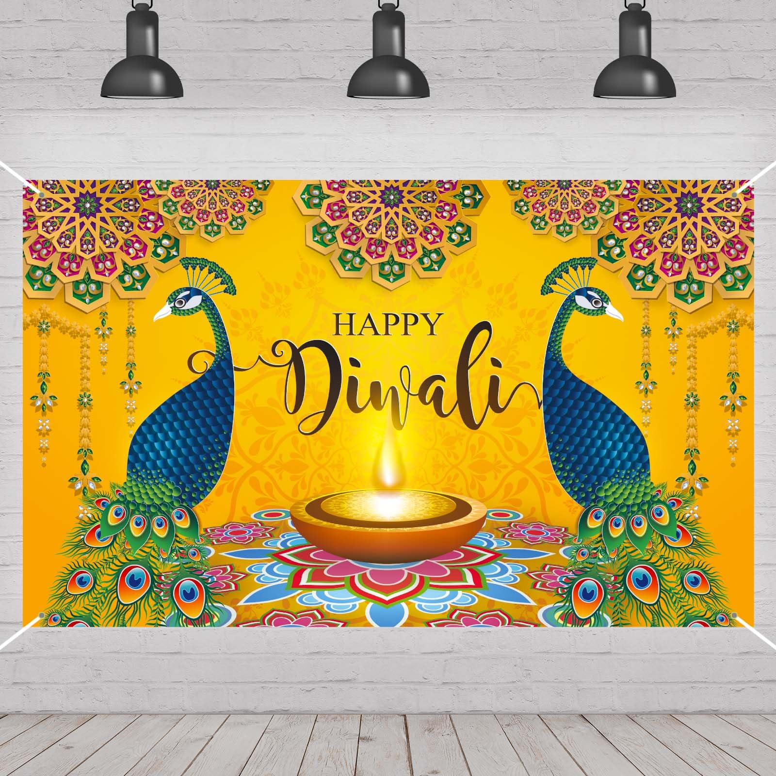 Amazon.com : Diwali Decorations for Home Diwali Backdrop Diwali Light ...