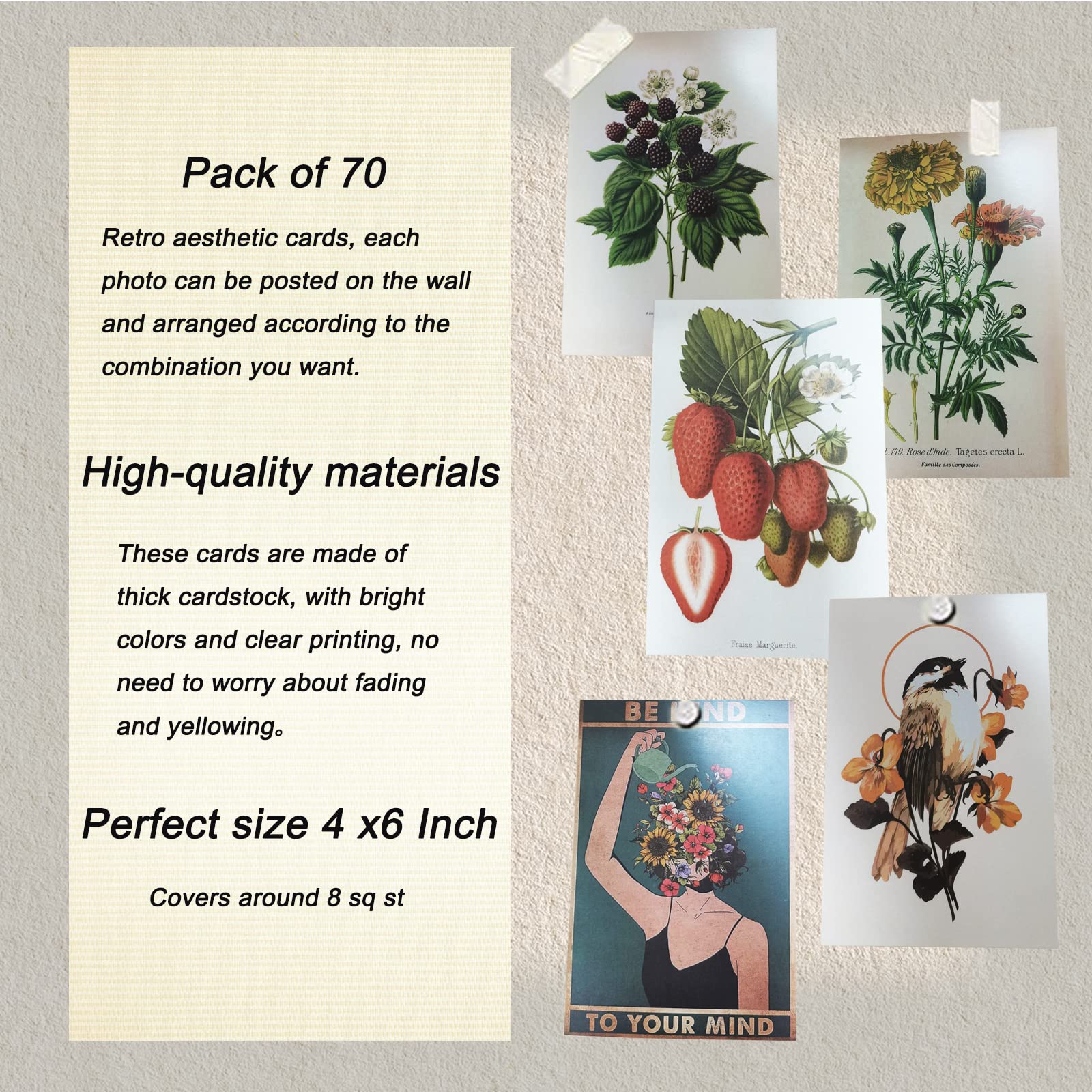 Snapklik.com : 70 PCS Wall Collage Kit Vintage Aesthetic Pictures, Mini ...
