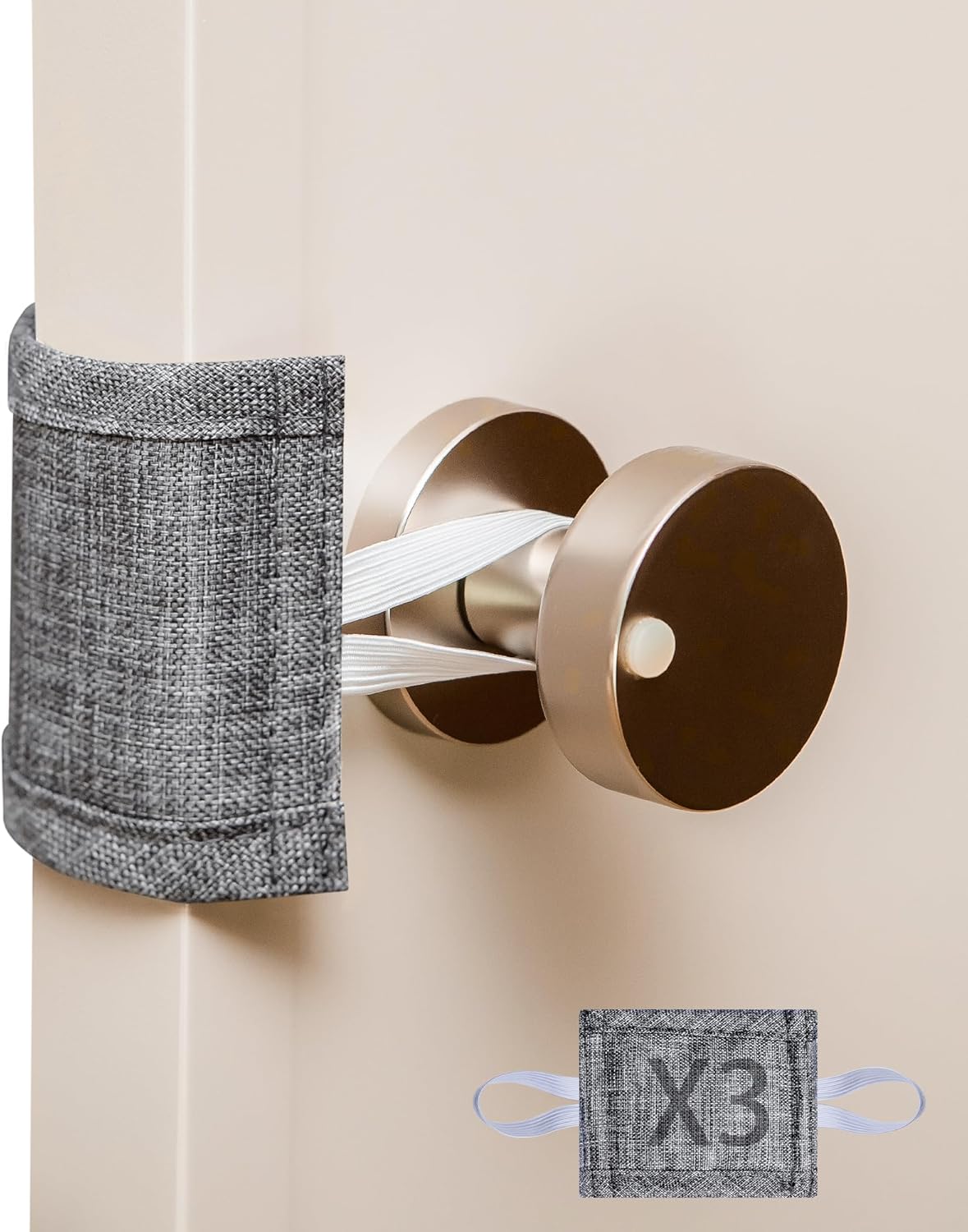 Amazon.com: Leadiy Door Silencer, Padded Door Latch Cover for Baby ...
