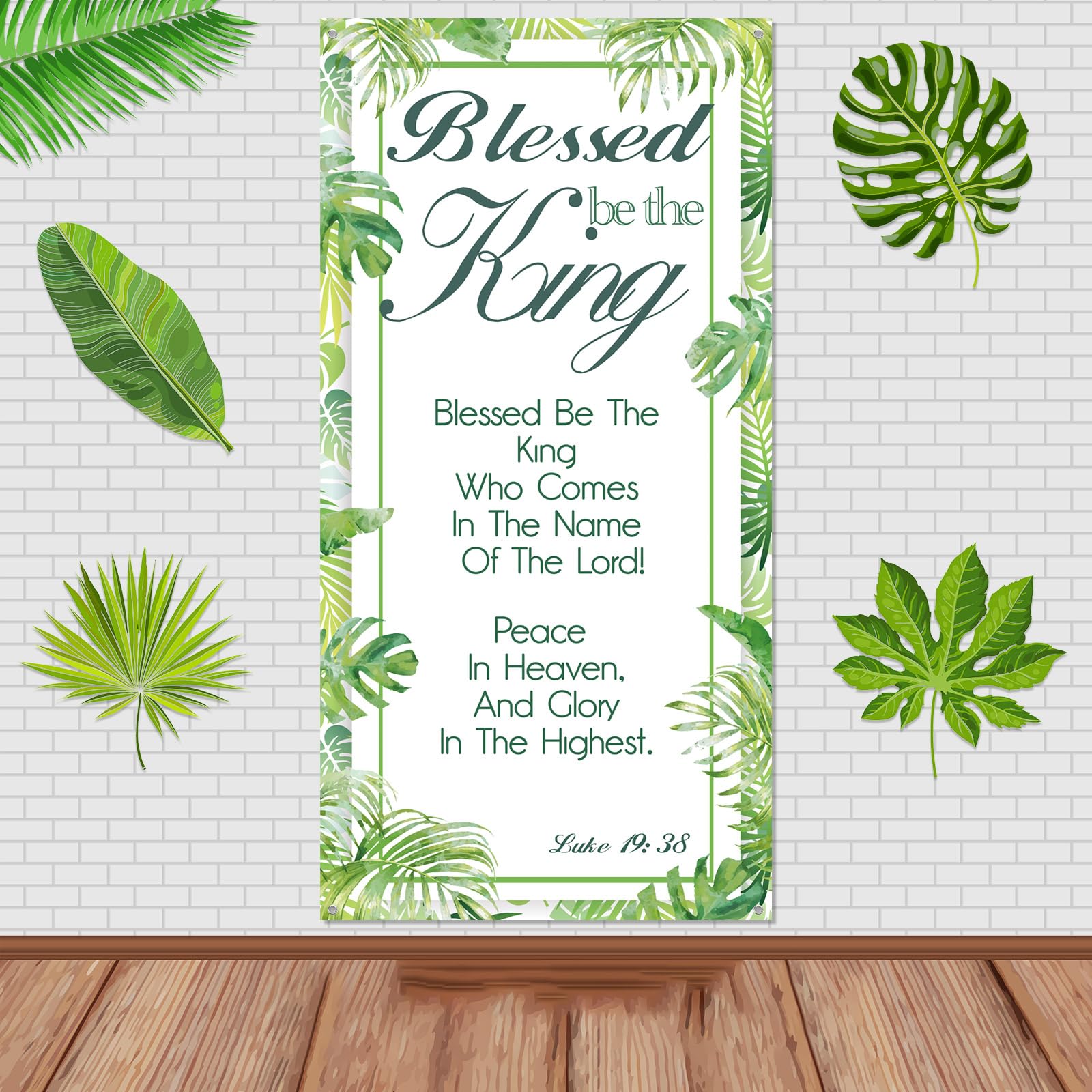 Amazon.com : SmoothNovelty Palm Sunday Banner Easter Palm Sunday ...