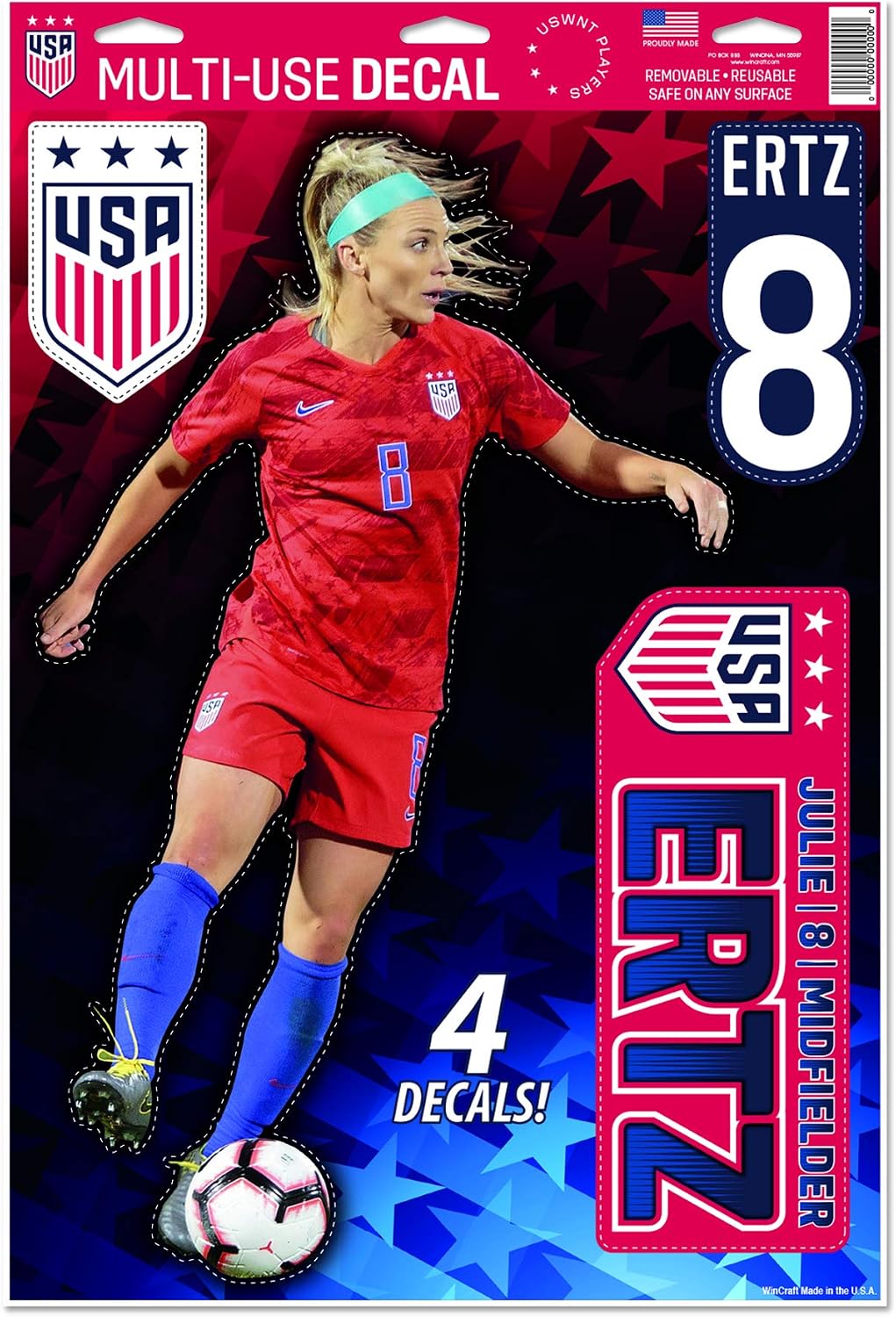 Amazon.com: Julie Ertz | Set of 4 Licensed Decals 2019 | The Poster ...
