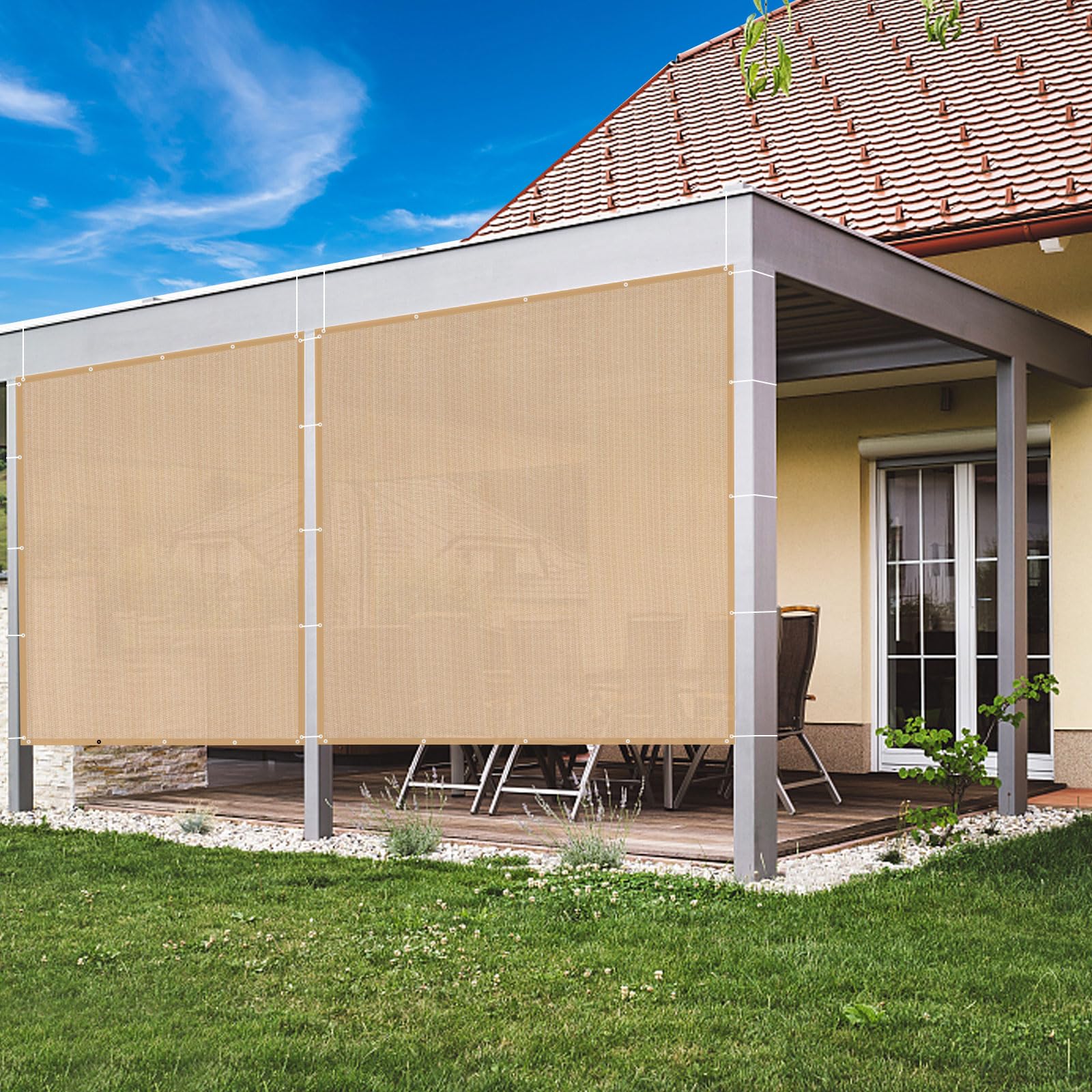 Snapklik.com : VICLLAX 90% Shade Fabric Sun Shade Cloth Privacy Screen