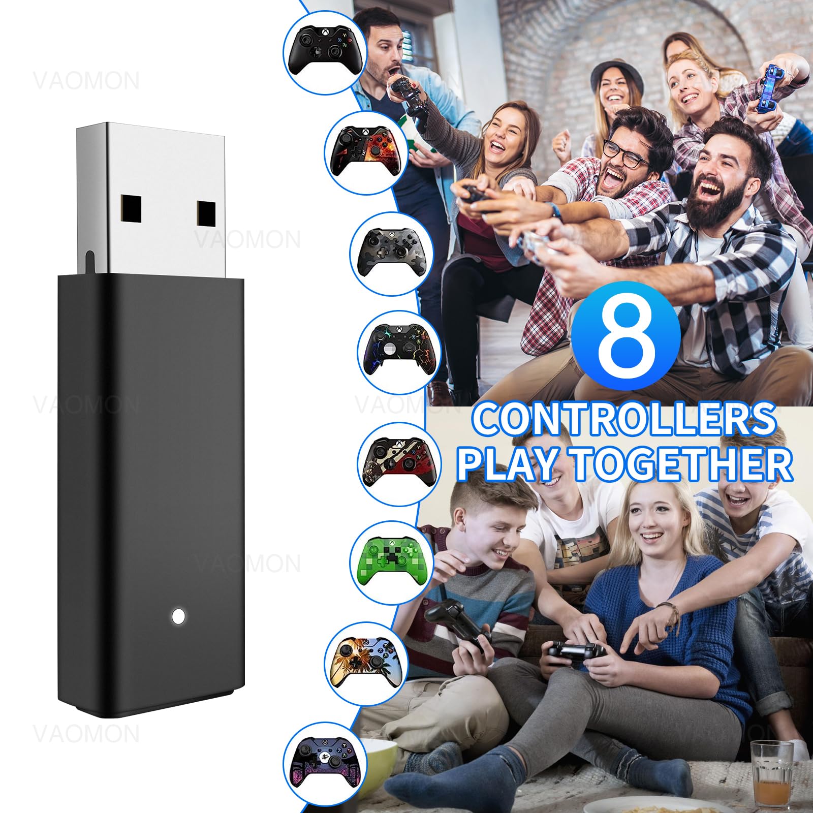 Snapklik.com : TECTINTER Wireless Adapter For Xbox One Controller ...