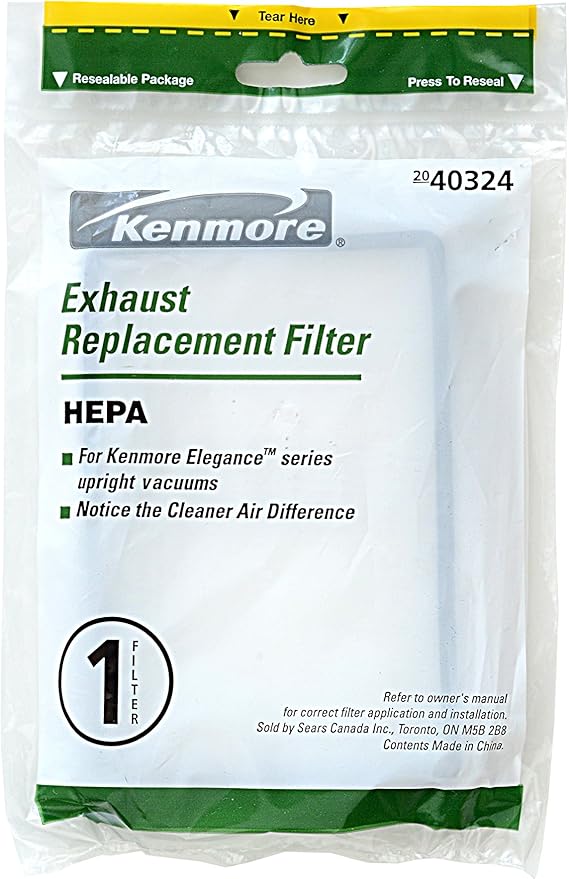 40324 Kenmore HEPA Exhaust Vacuum Filter. Genuine Kenmore Filter for ...