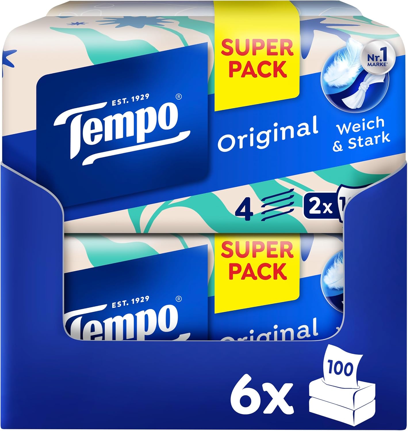 Amazon.com: Tempo Facial Tissues, 12 Tissue Boxes, 100 Tissues per Box ...