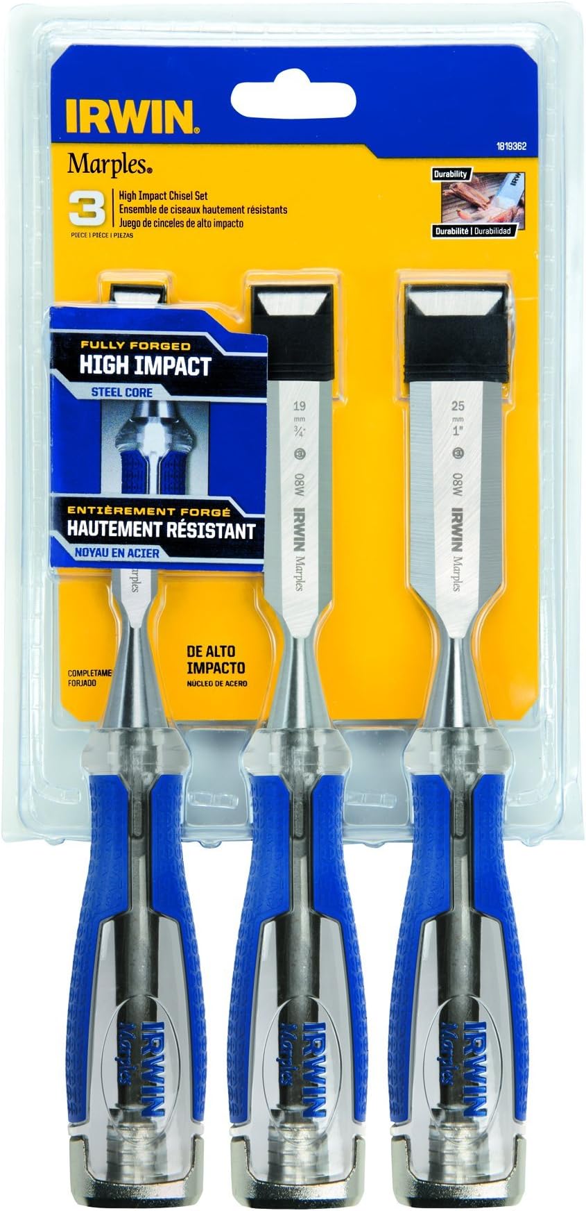 Milwaukee Beveled Edge Chisels Set 4pc 4932479897 - Amazon.com