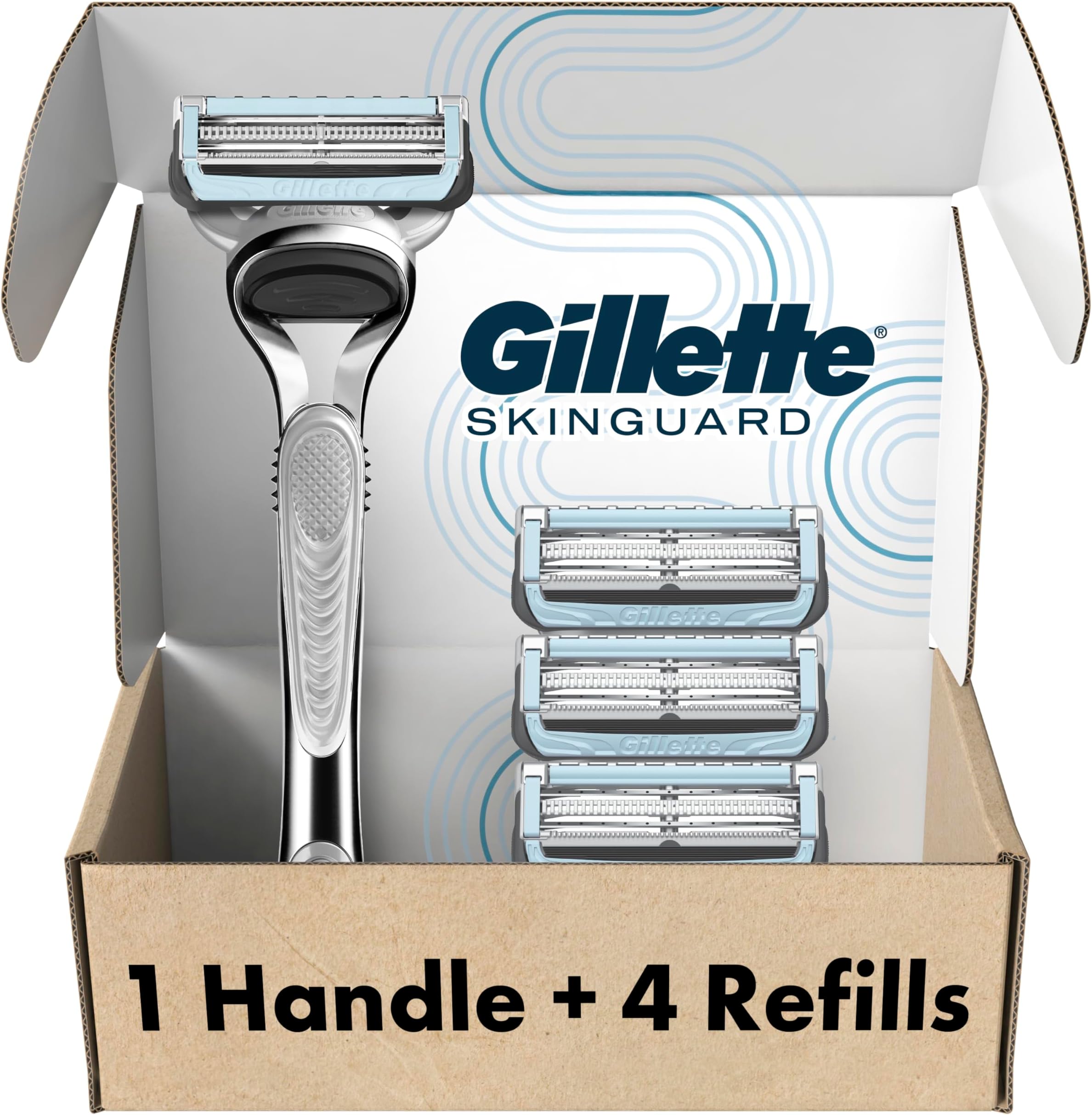 Amazon.com: Gillette SkinGuard Razors, 1 Gillette Razor, 4 Razor Blade ...