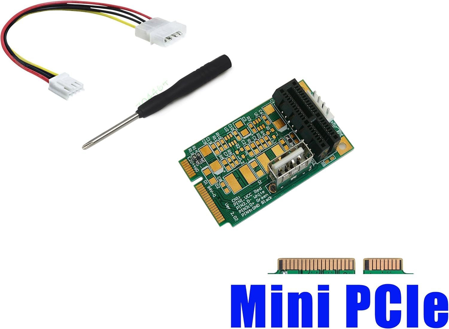 Kalea-Informatique Riser Compact PCIe to Mini PCIe Adapter for Mounting ...