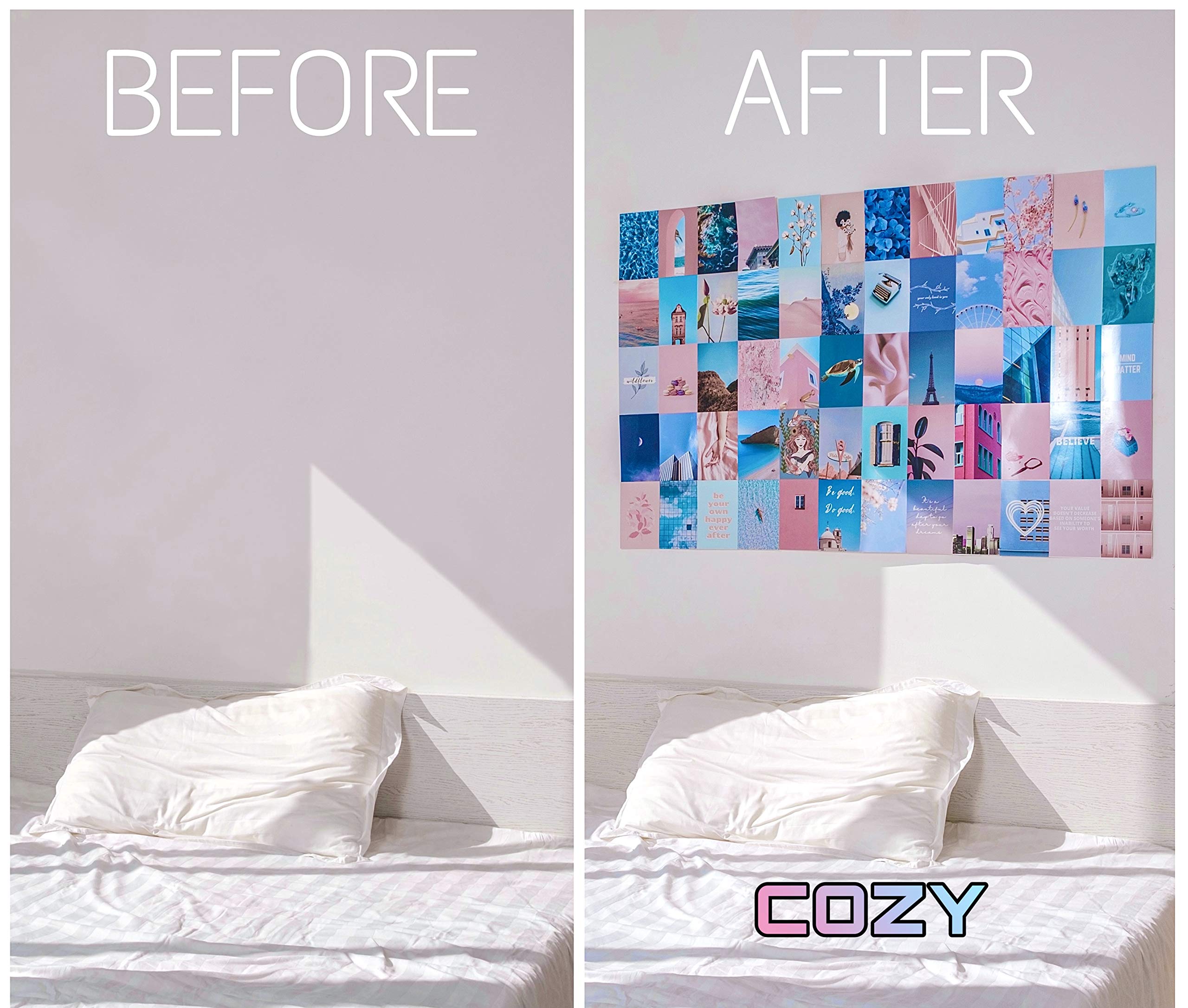 Buy NestFest Pink Aesthetic Wall Collage Kit – 60 Set 4x6” Pic Collage ...