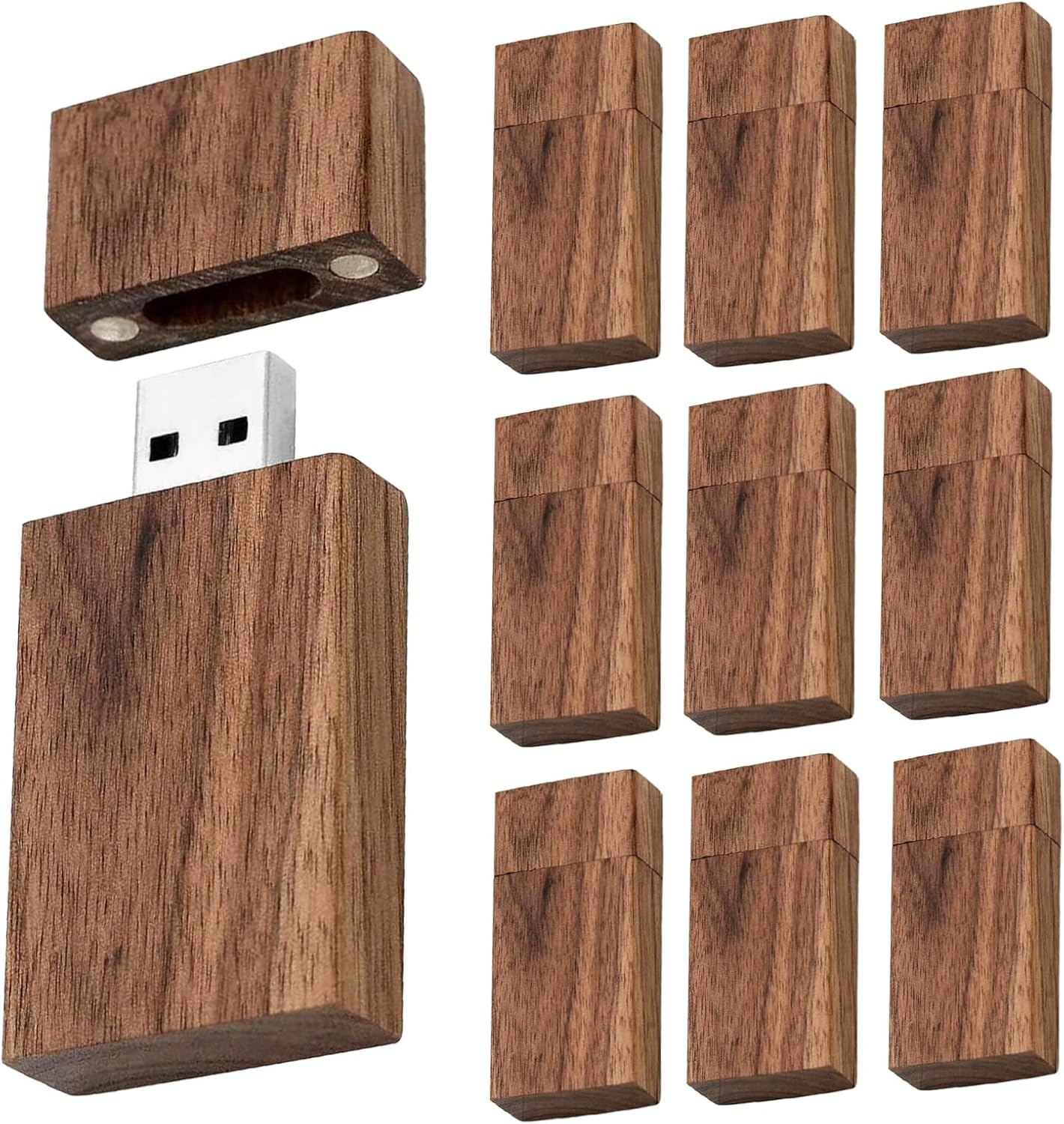 Amazon.com: Wood USB Flash Drives 32GB, TATMOHIK USB 2.0 Walnut Wooden ...