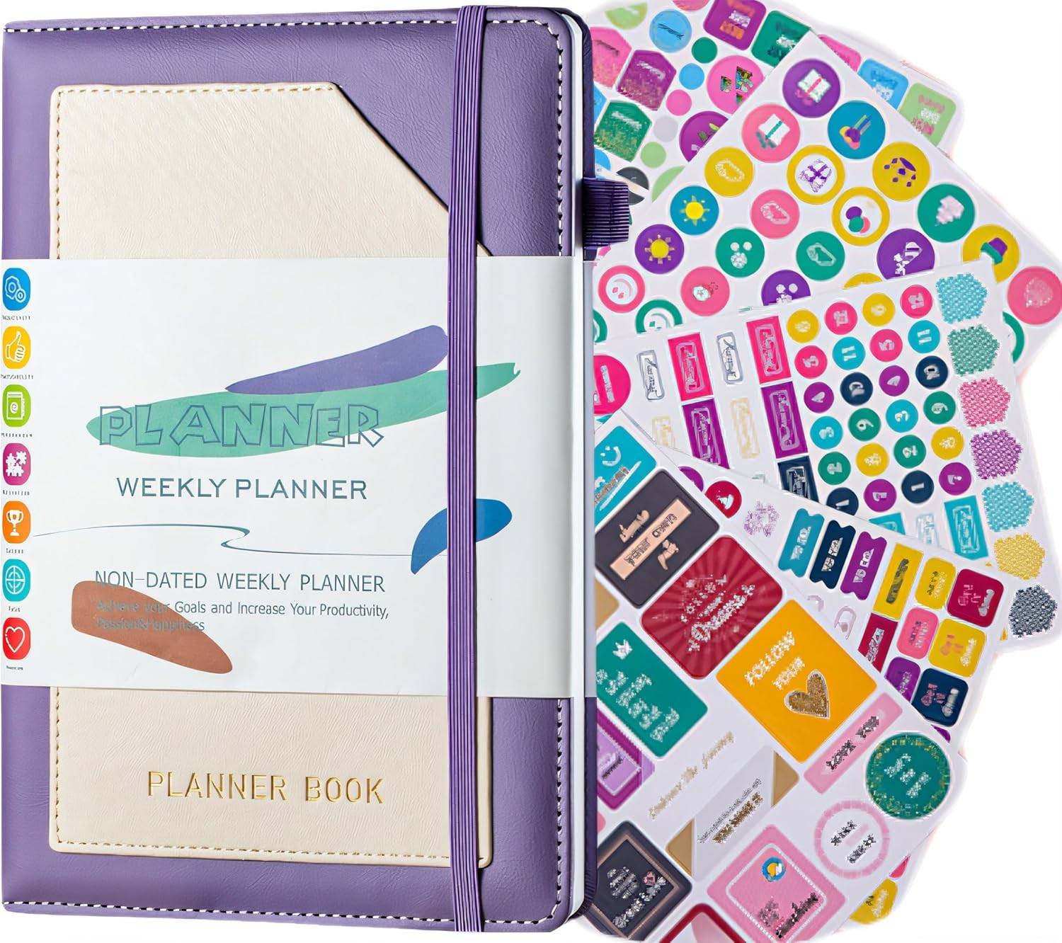 Amazon.com : 2025 Planner with Stickers,Weekly Planner -Non-Dated Pages ...