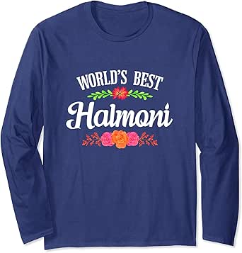 Amazon.com: World's Best Halmoni - Korean Grandma Long Sleeve Shirt ...