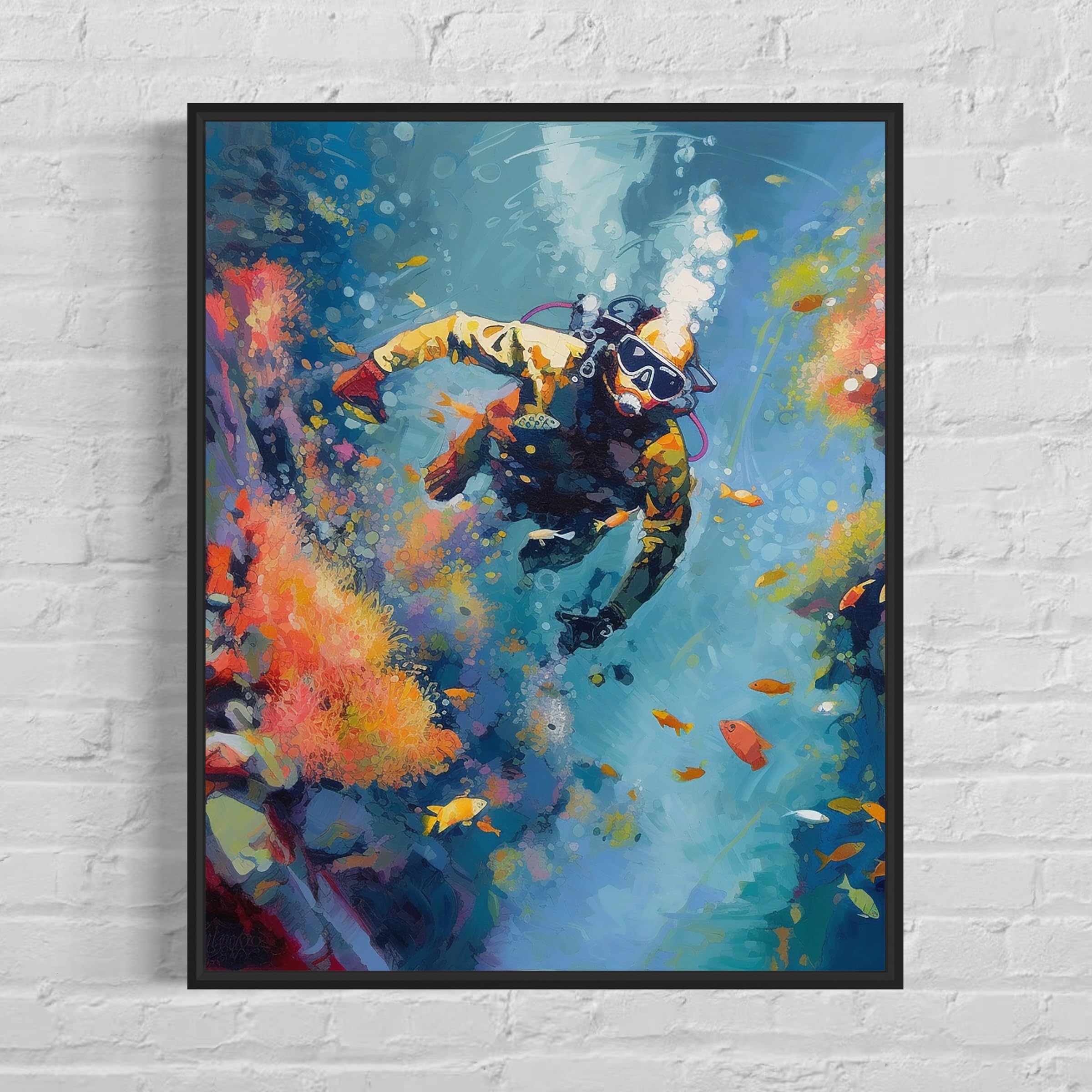 Scuba Diver Painting