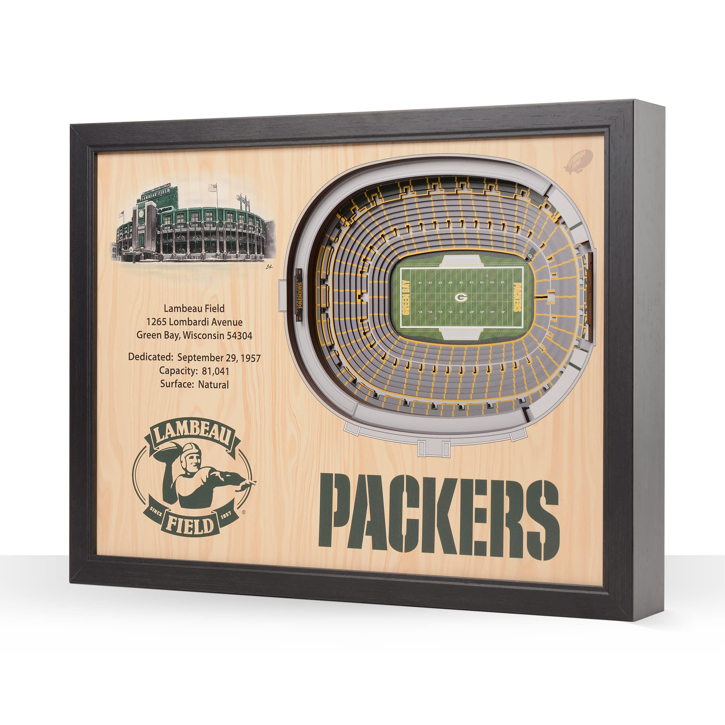 YouTheFan NFL 25-Layer StadiumView Wall Art Green Bay Packers for sale ...
