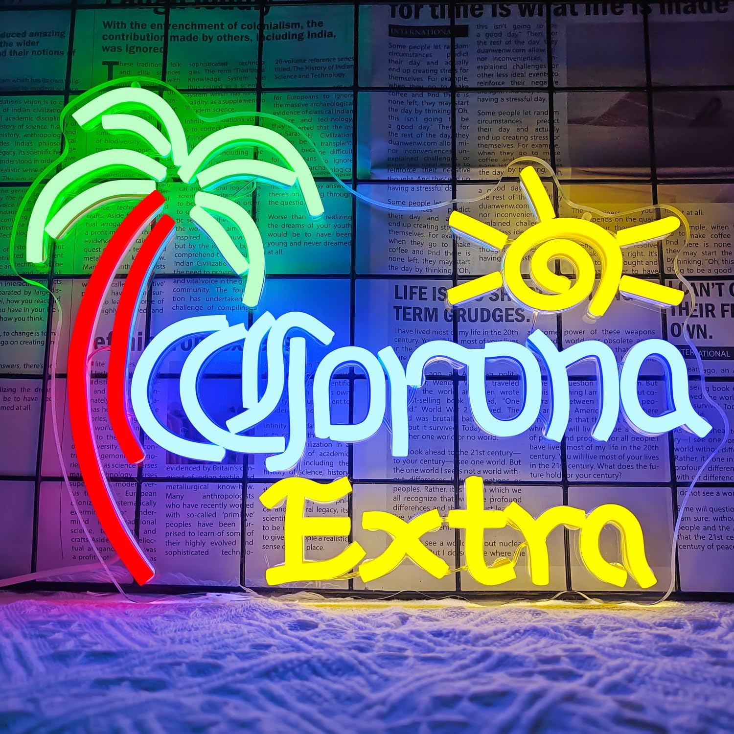 Amazon.com : Yooyneon Palm Tree Coro Bottle Neon Sign for Wall Décor ...