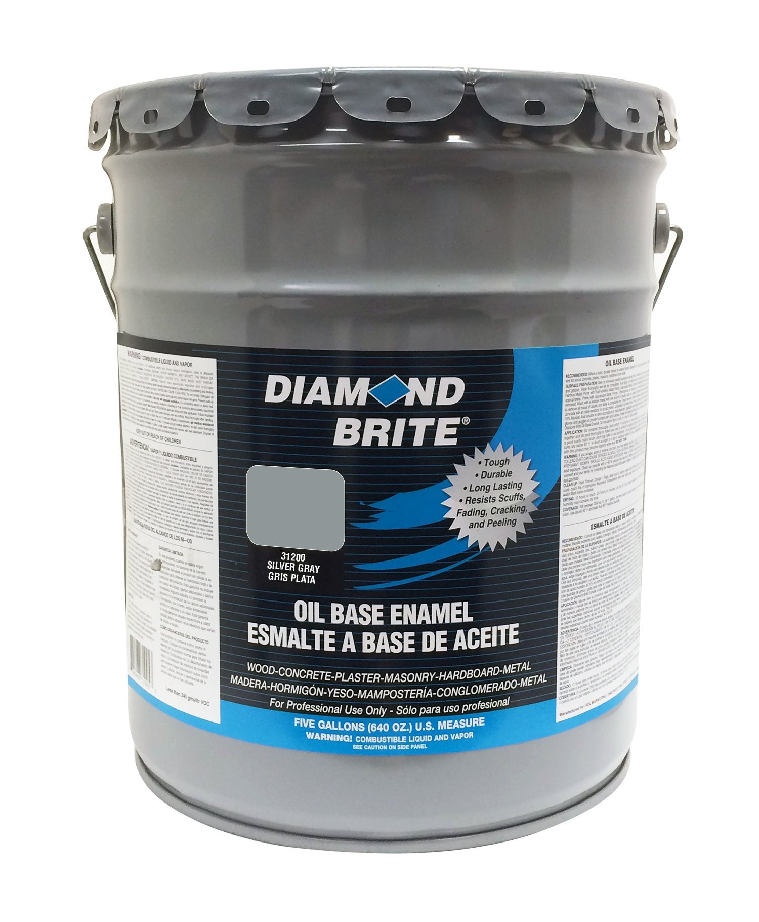 Diamond Brite Paint 31200 5-Gallon Oil Base All Purpose Enamel Paint ...