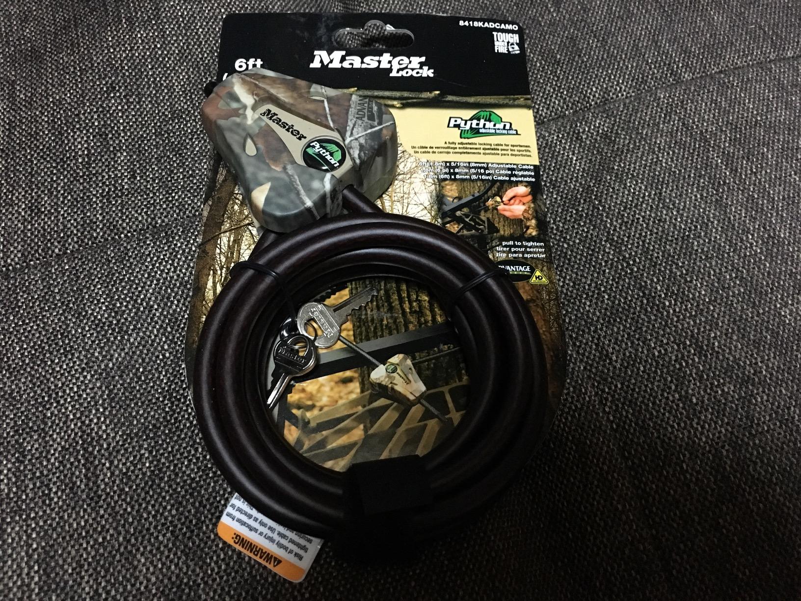 Amazon.co.jp: Master Lock (マスターロック) チェーンロック 自転車 バイクロック キックボード 鍵式 手錠型 ...