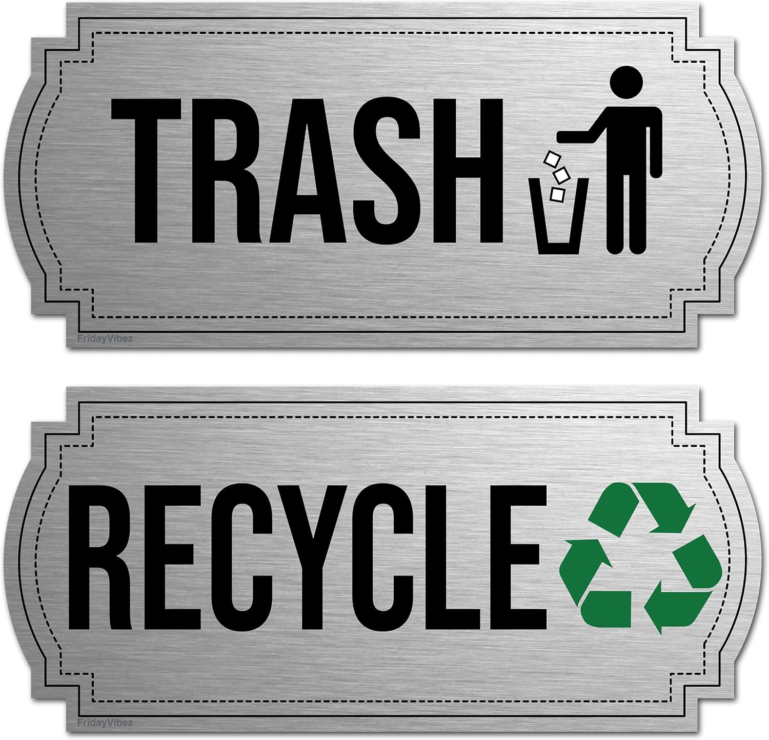 Amazon.com: Recycle and Trash Magnets for Kitchen Cans and Recycling ...