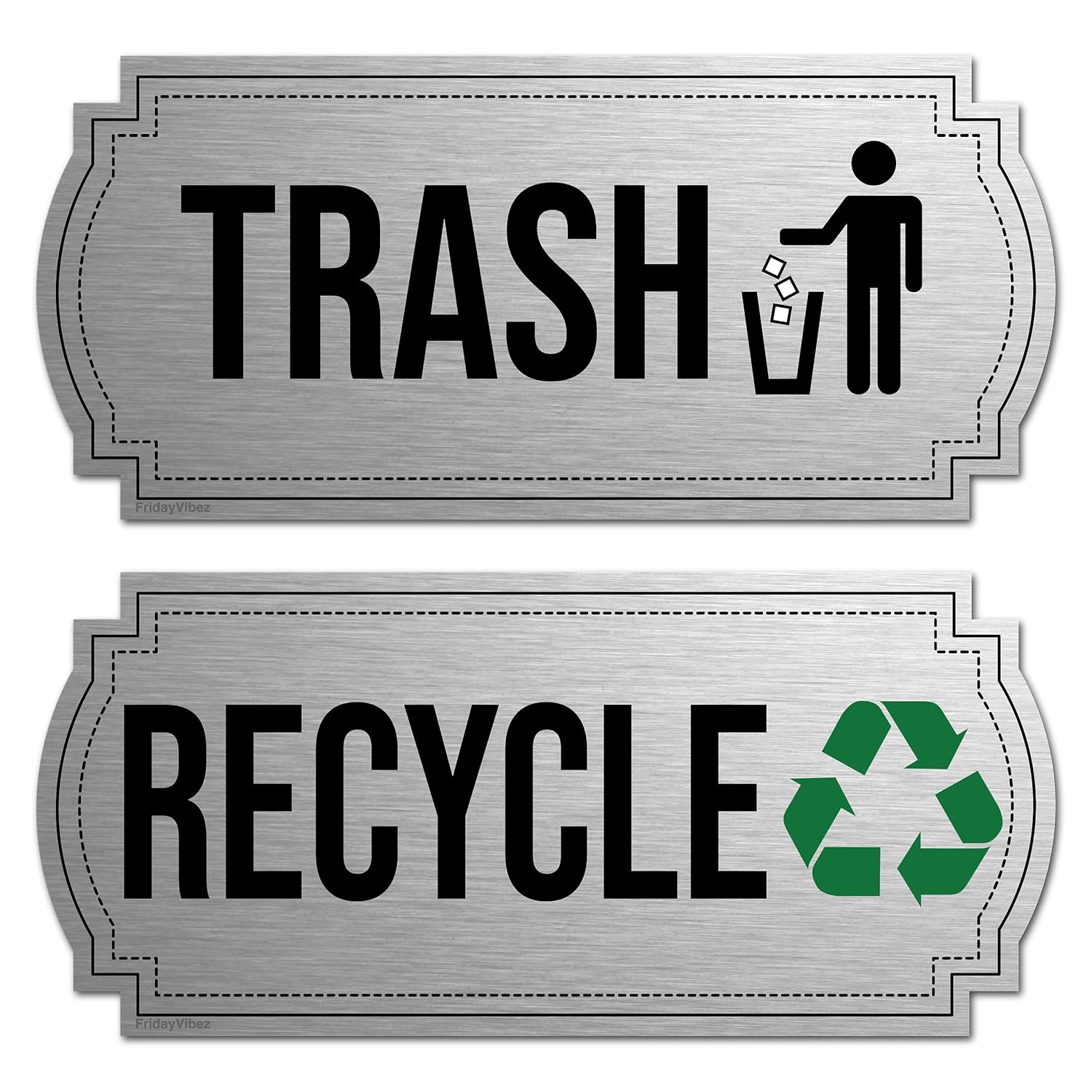 Amazon.com: Recycle and Trash Magnets for Kitchen Trash Cans and ...
