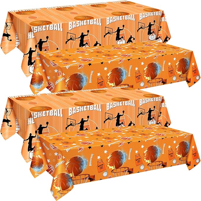 Amazon.com: Mindsoft 4 Pcs Basketball Tablecloths Basketball Party ...