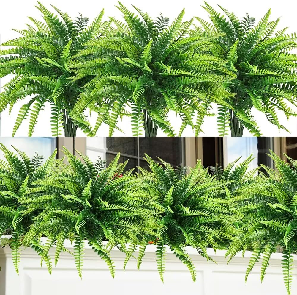 Amazon.com: Generic UV Resistant Lifelike Artificial Boston Fern, 2024 ...
