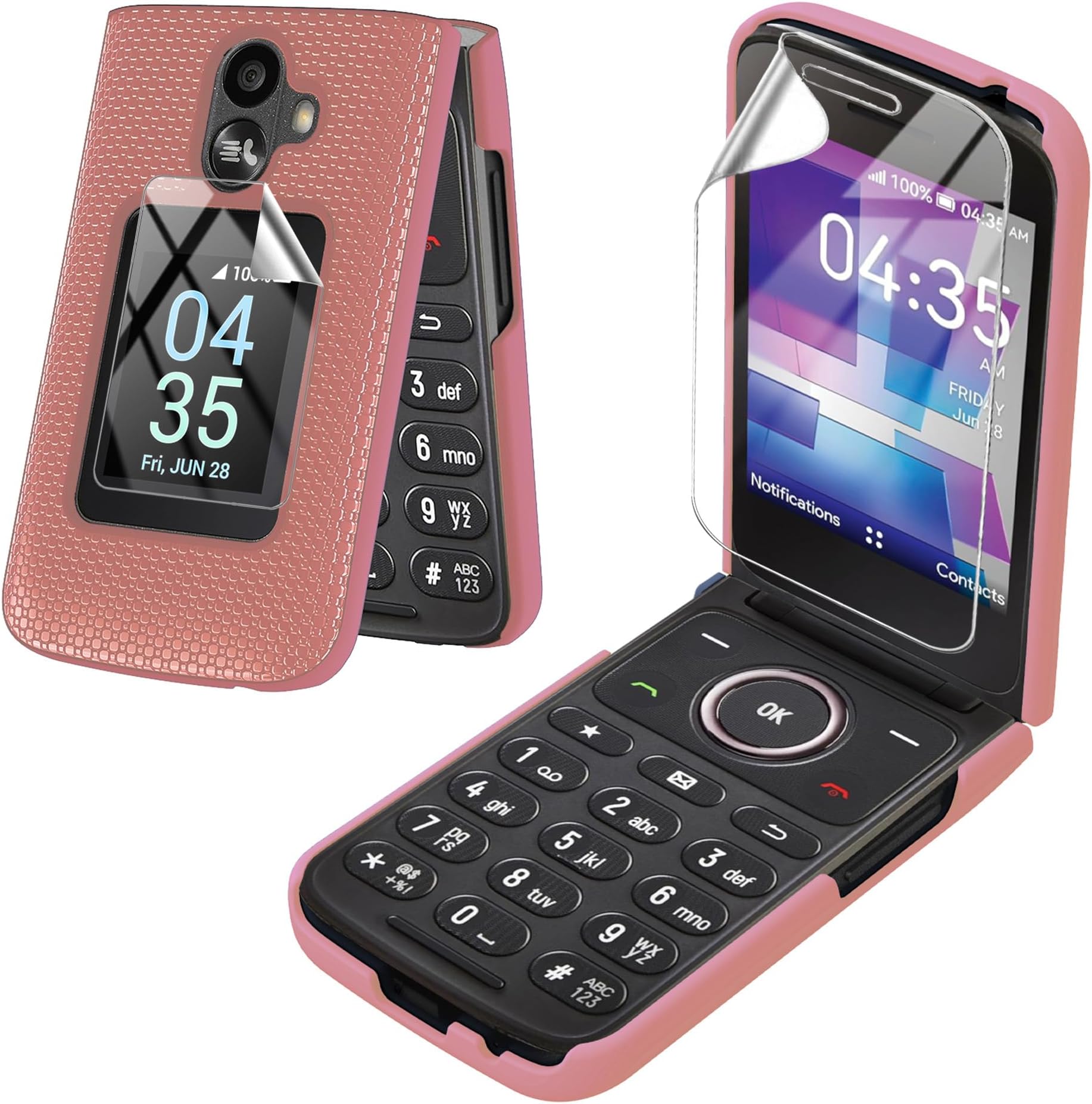 Amazon.com: Lozeguyc Case with Screen Protector for TCL Flip Plus 4058L ...