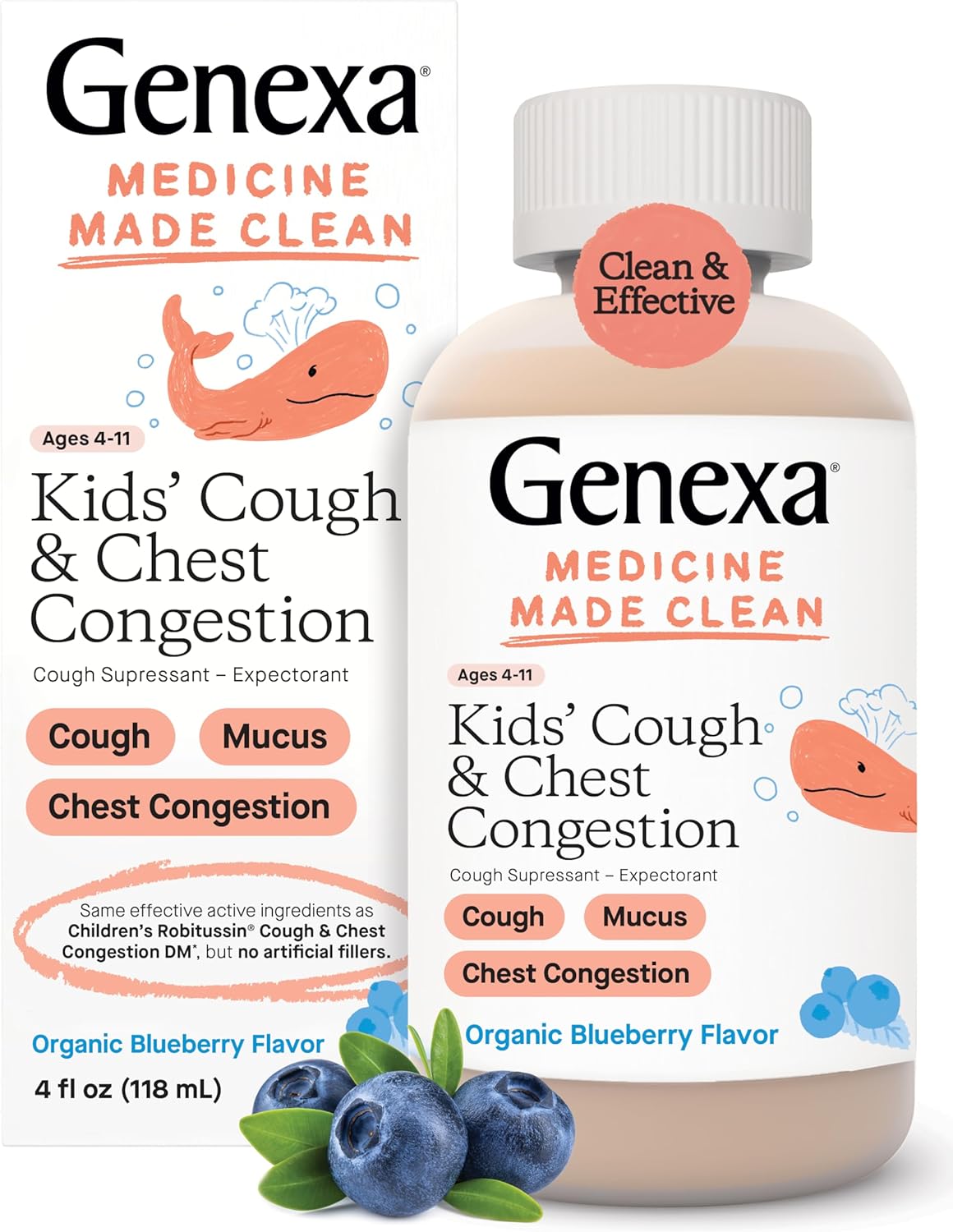 Genexa Medicina líquida para niños para la tos y la congestión del ...