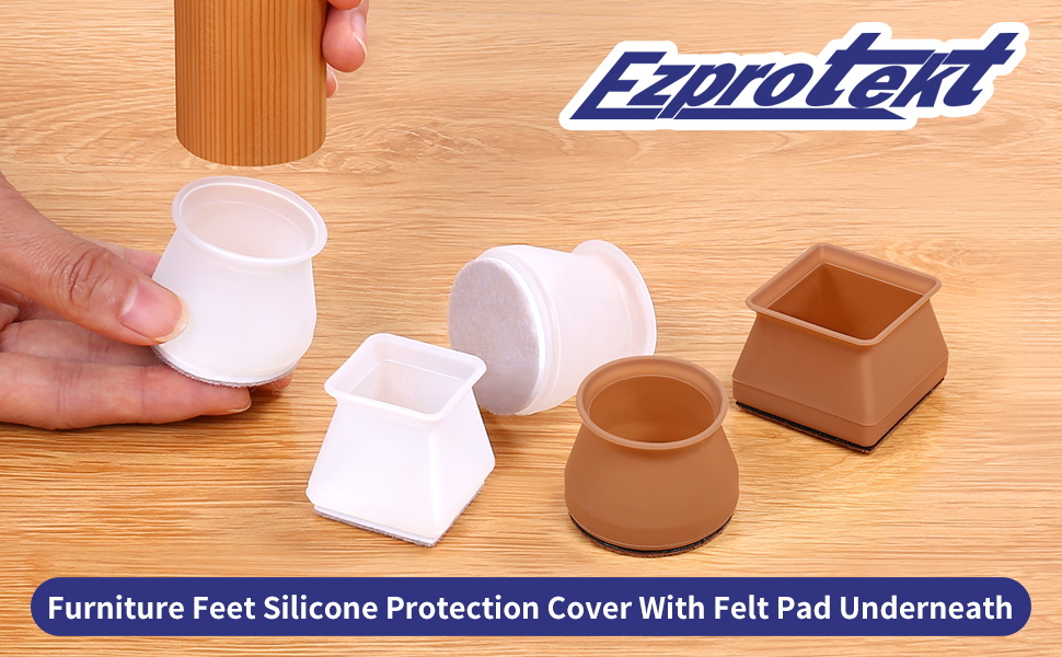 Watch Chair Leg Cups with Felt Pad Beneath Brown on Amazon Live