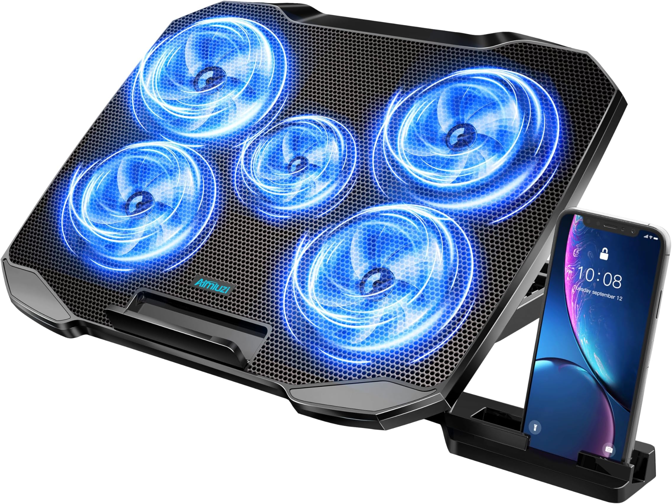 Amazon.com: Adjustable Laptop Stand with 6 Quiet Cooling Fans, Upgraded Laptop Cooler Cooling ...