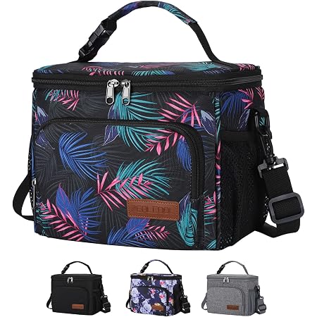 Amazon.com: LOKASS Lunch Bag Double Deck Insulated Lunch Box Large ...