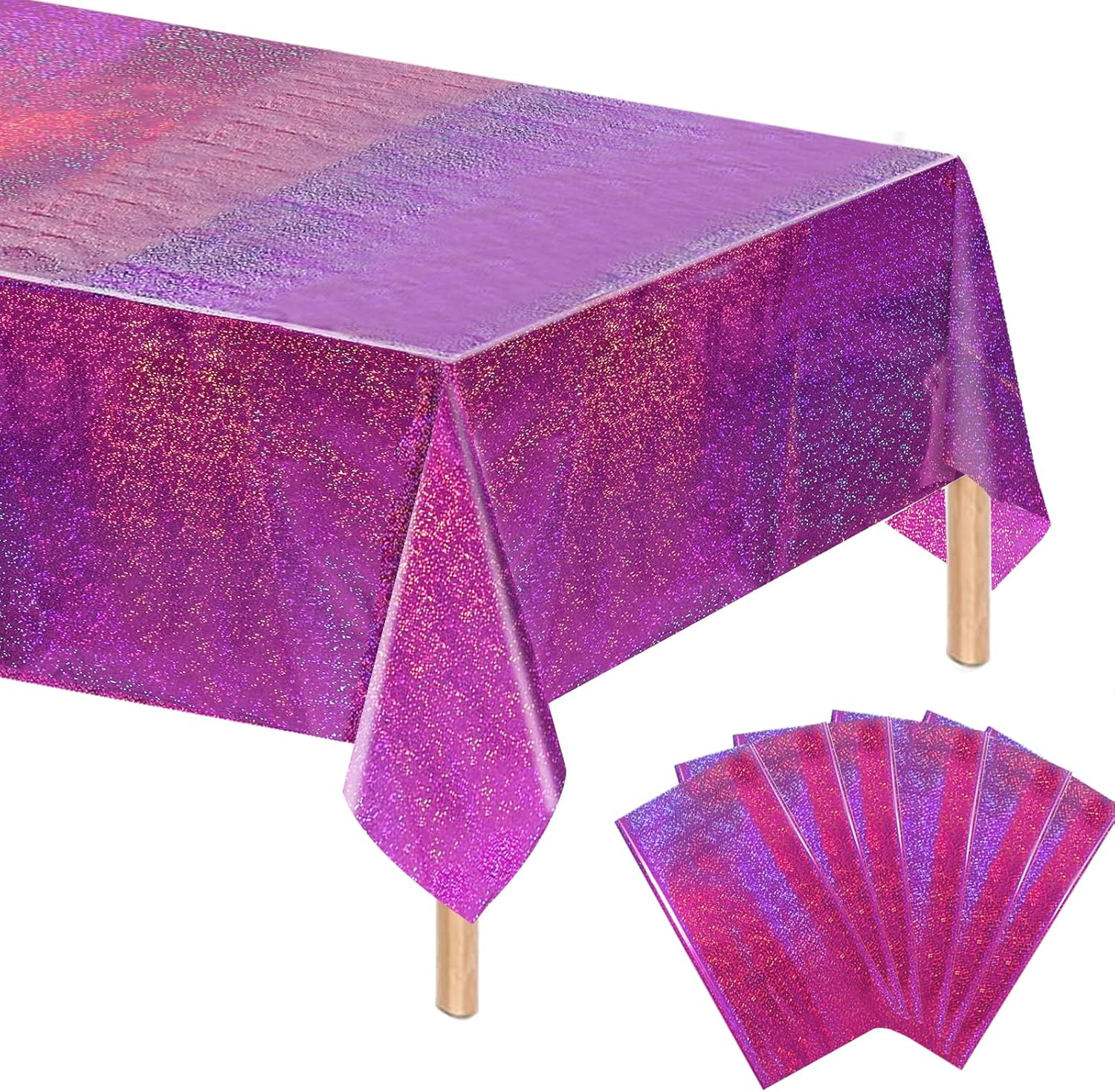 Amazon.com: QISOLIY 6 Pack Pink and Purple Iridescence Plastic ...
