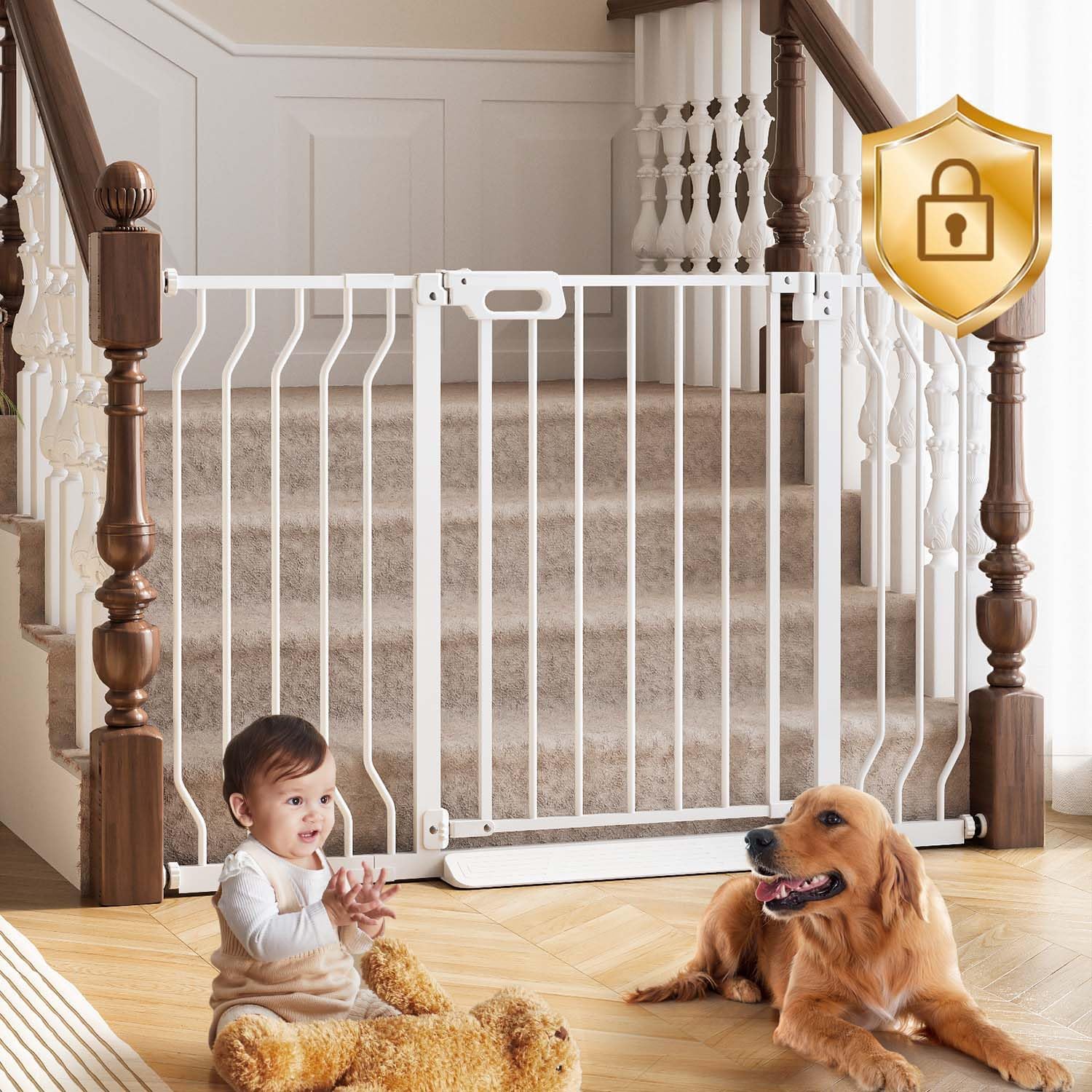 Amazon.com: Cumbor 29.7-46" Baby Gate for Stairs, Toddler Safety ...