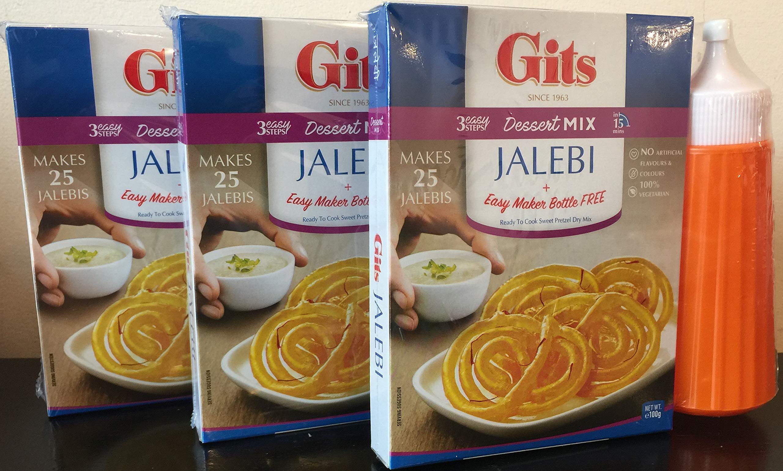 Gits Jalebi 100gm (Pack of 3) - Free Maker Bottles with Each Pack ...