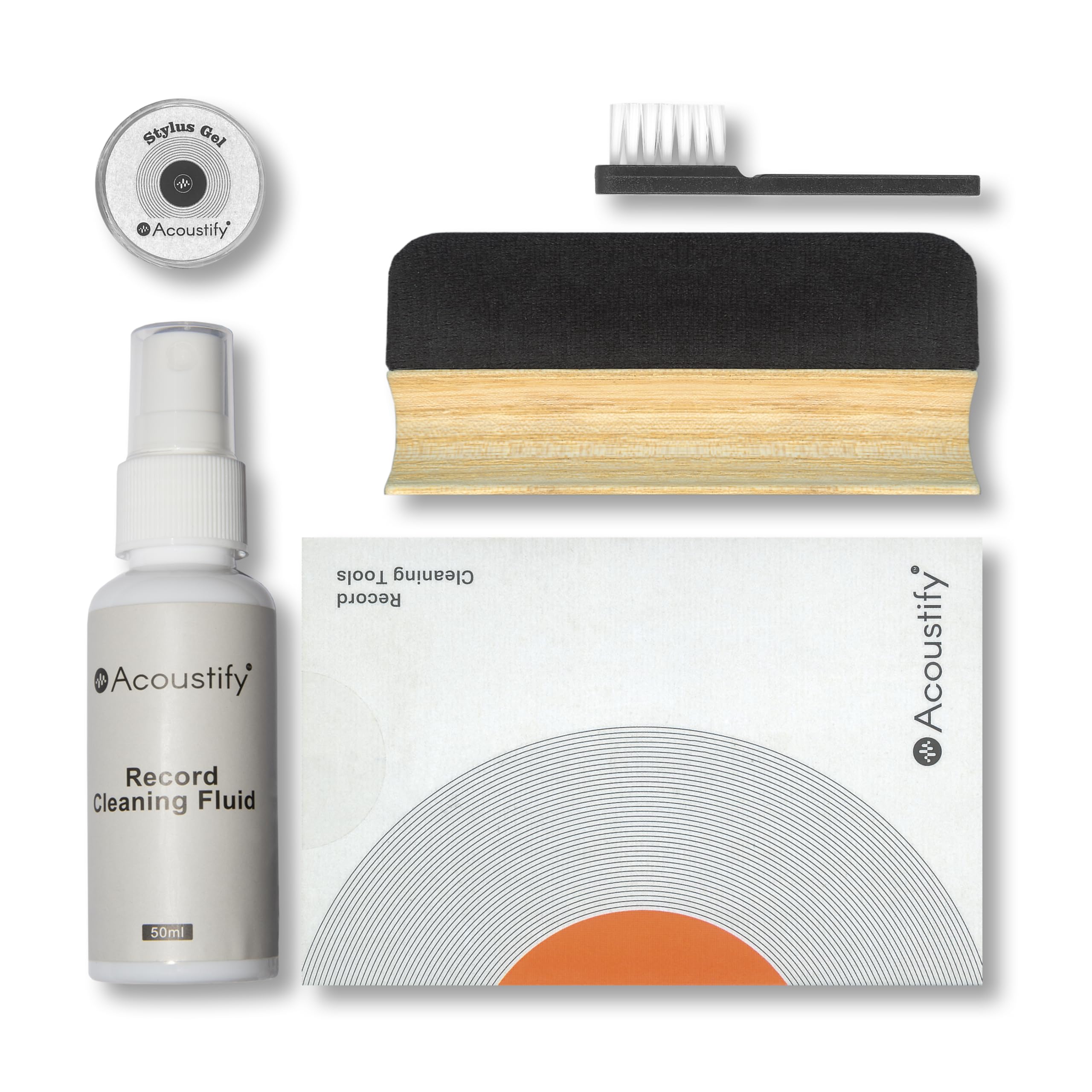 Acoustify Deluxe Vinyl Record Cleaning Kit - 4-in-1 Alcohol-Free Anti ...