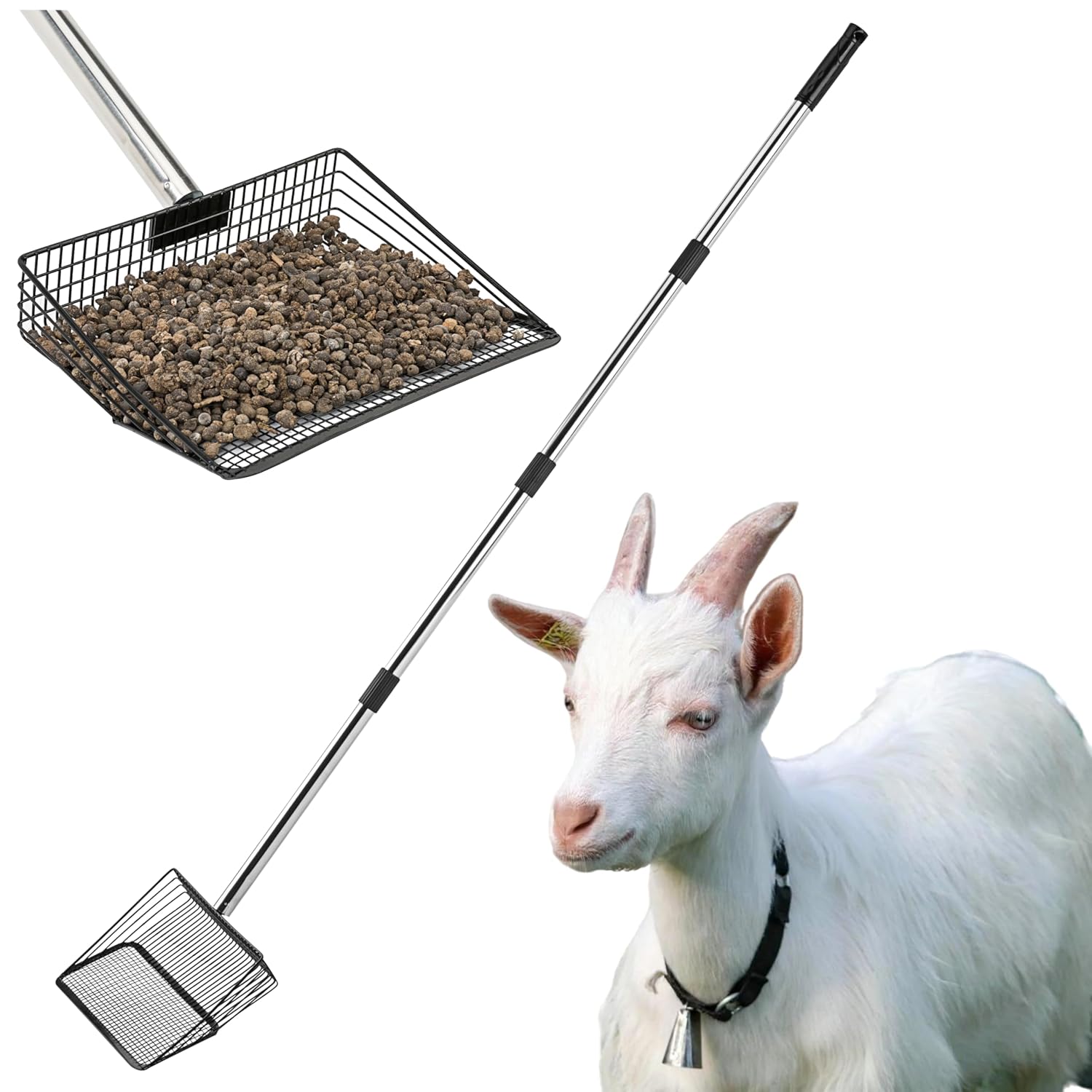Amazon.com : Goat Pooper Scooper, 4-in-1 Goat Stall Sifter Shovel ...
