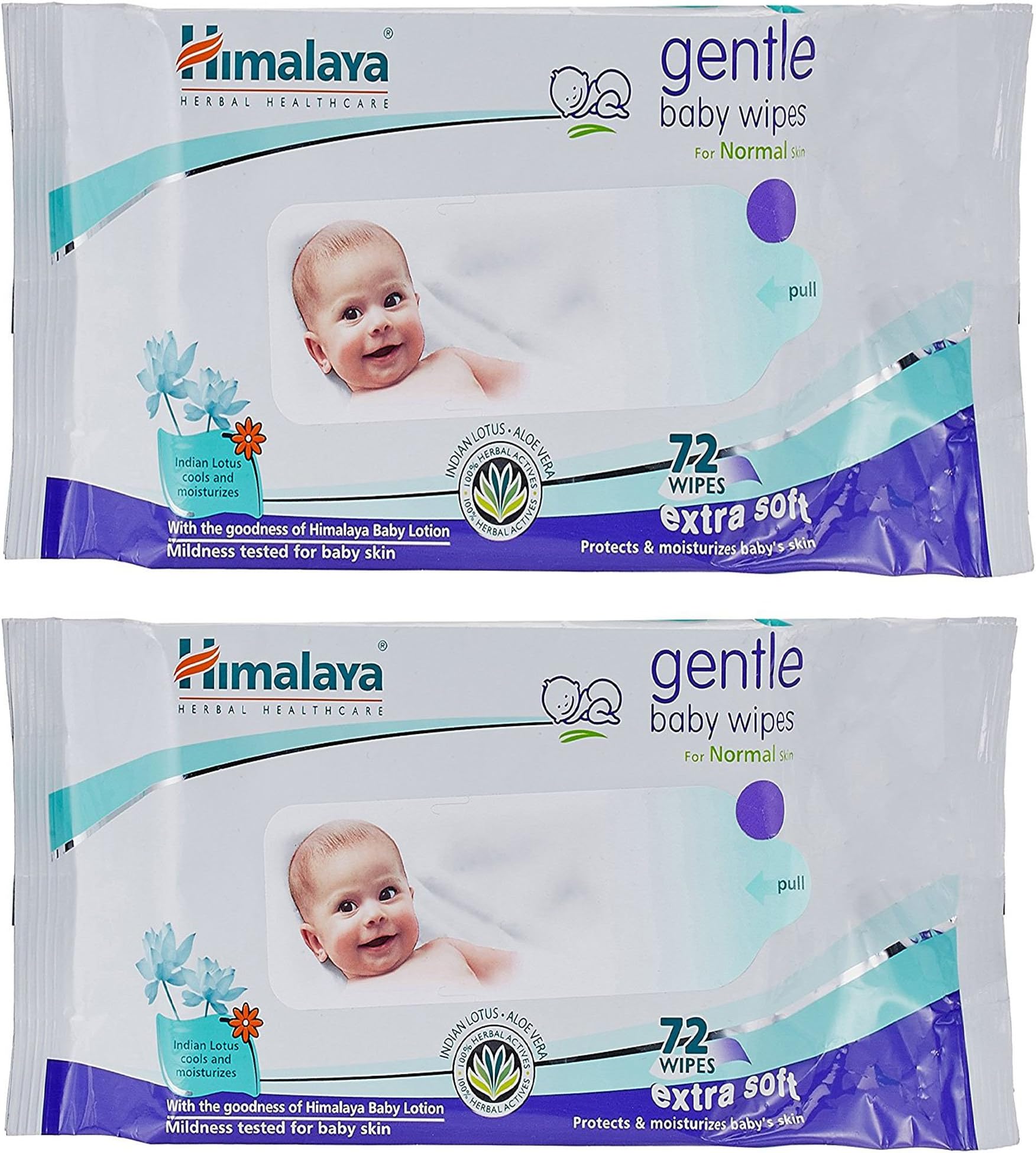 Buy Himalaya Nature Touch Water Baby Wipes |72 Wipes - Pack of 2| 99% ...