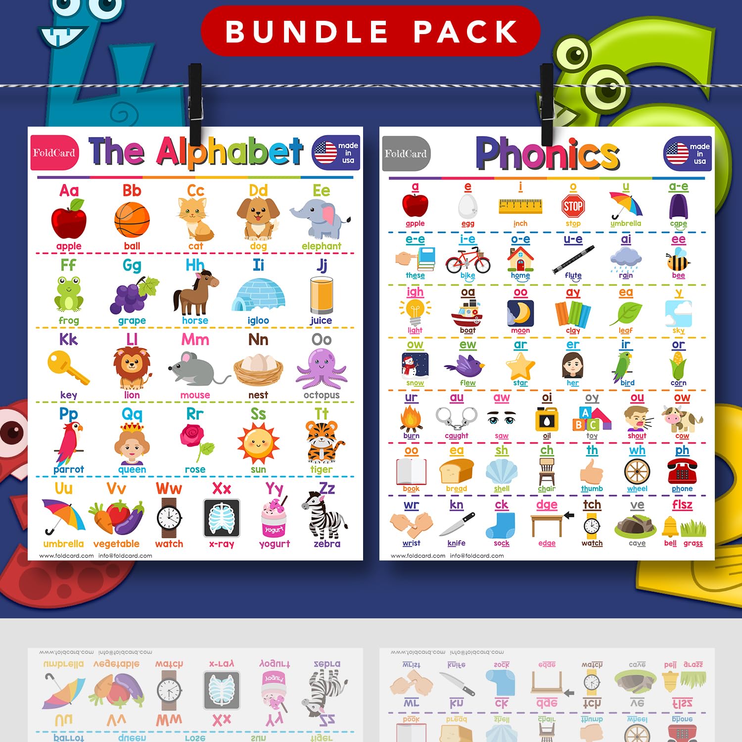 Snapklik.com : Advanced Bundle 6 Educational Posters For Kids Classroom ...