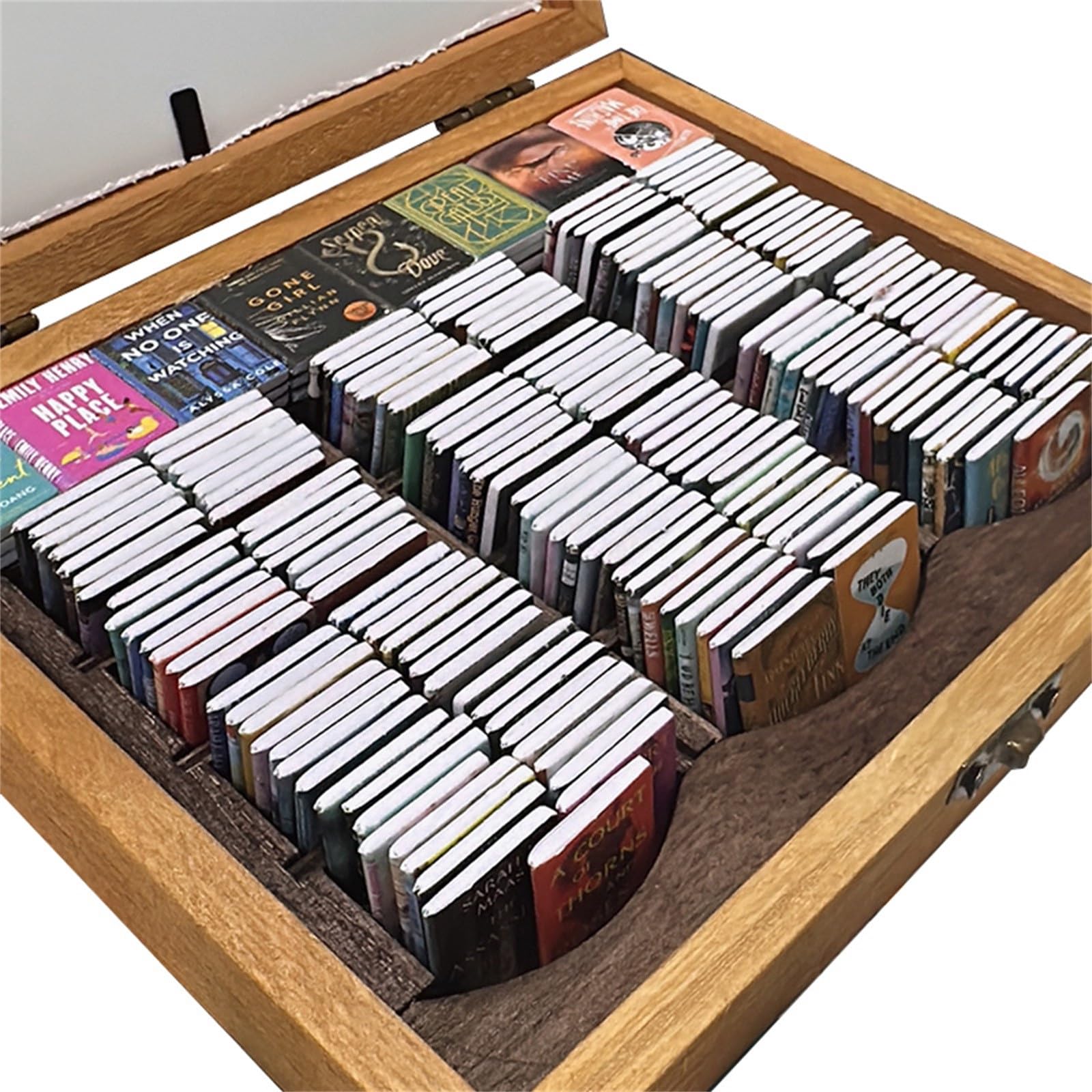 Fake Books 200 Pack Miniature Books For Dollhouses - Non-Repeating Tiny ...