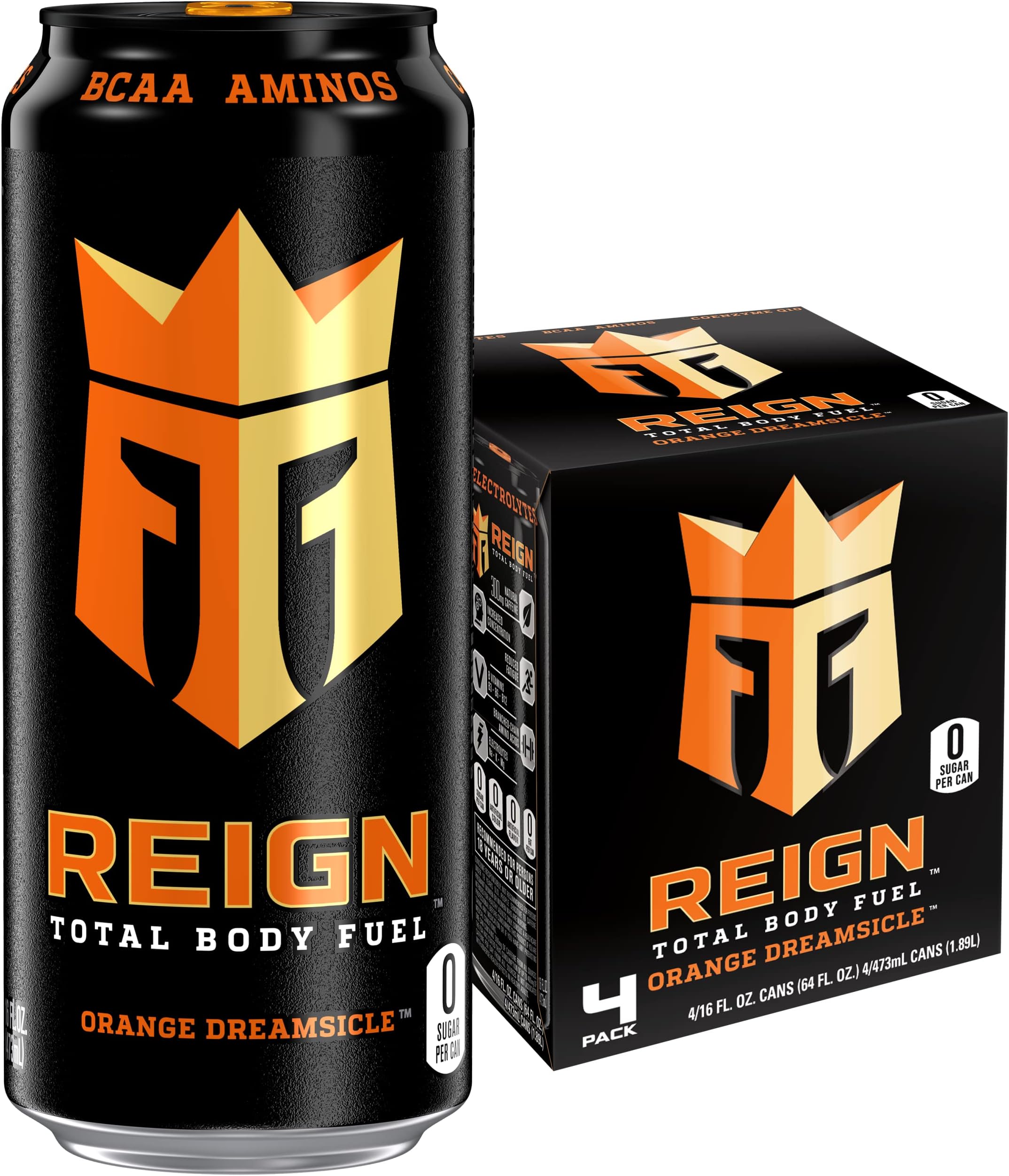 Amazon.com : REIGN Total Body Fuel Orange Dreamsicle 16 fl oz (Pack of ...