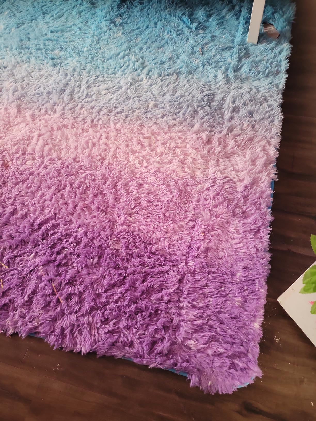 $8/mo - Finance DweIke Shag Area Rug, 5x7 Ft Rose Pink White Rug Indoor Ultra Soft Plush Carpets ...
