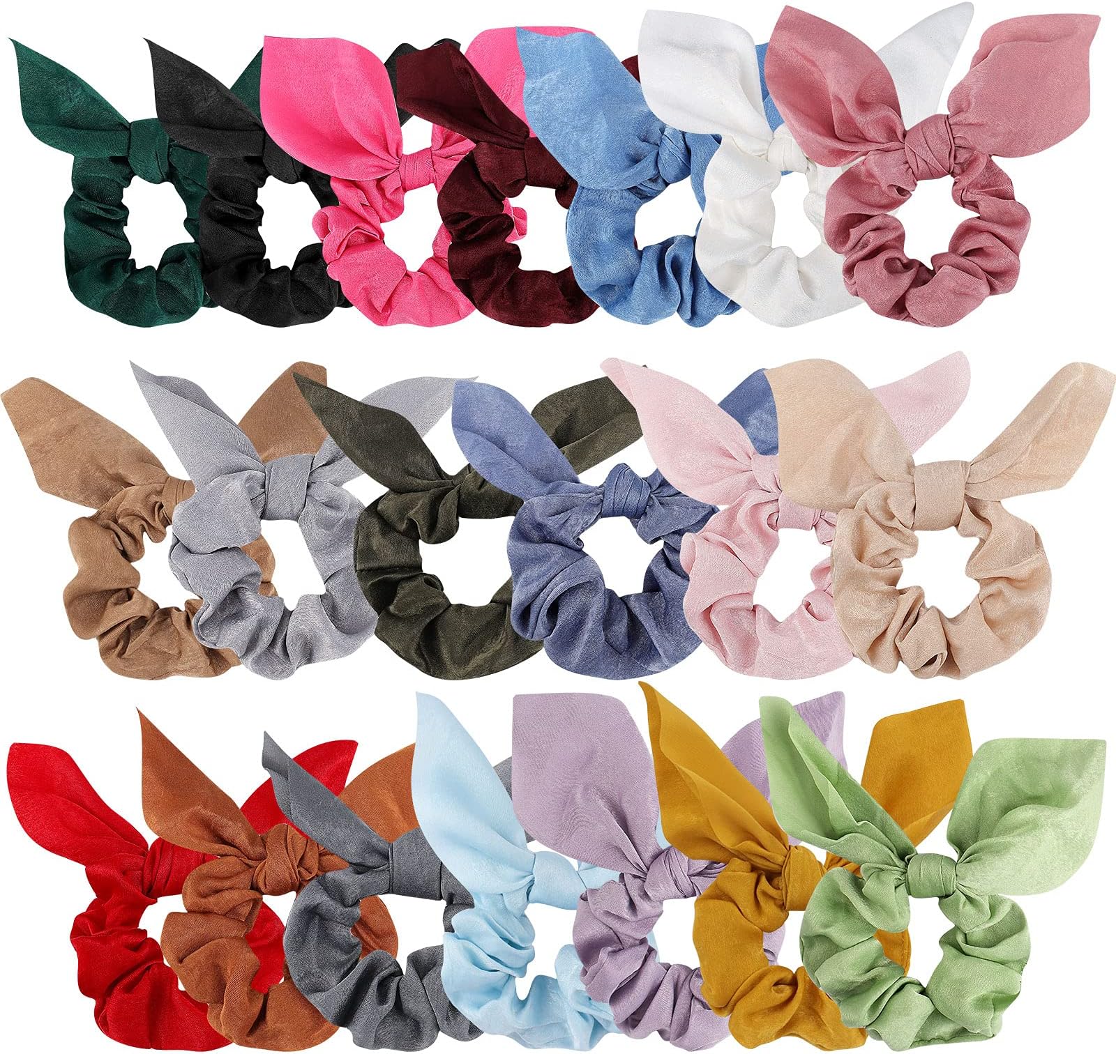 Amazon.com : 3 Pack Pearls Fashion Flower Stretchy Organza Mesh Hair ...