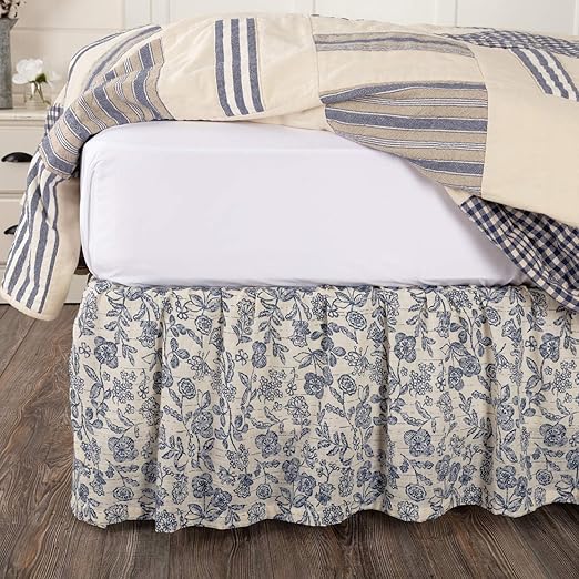 Amazon.com: Piper Classics Doylestown Queen Size Floral Bed Skirt w/ 16 ...