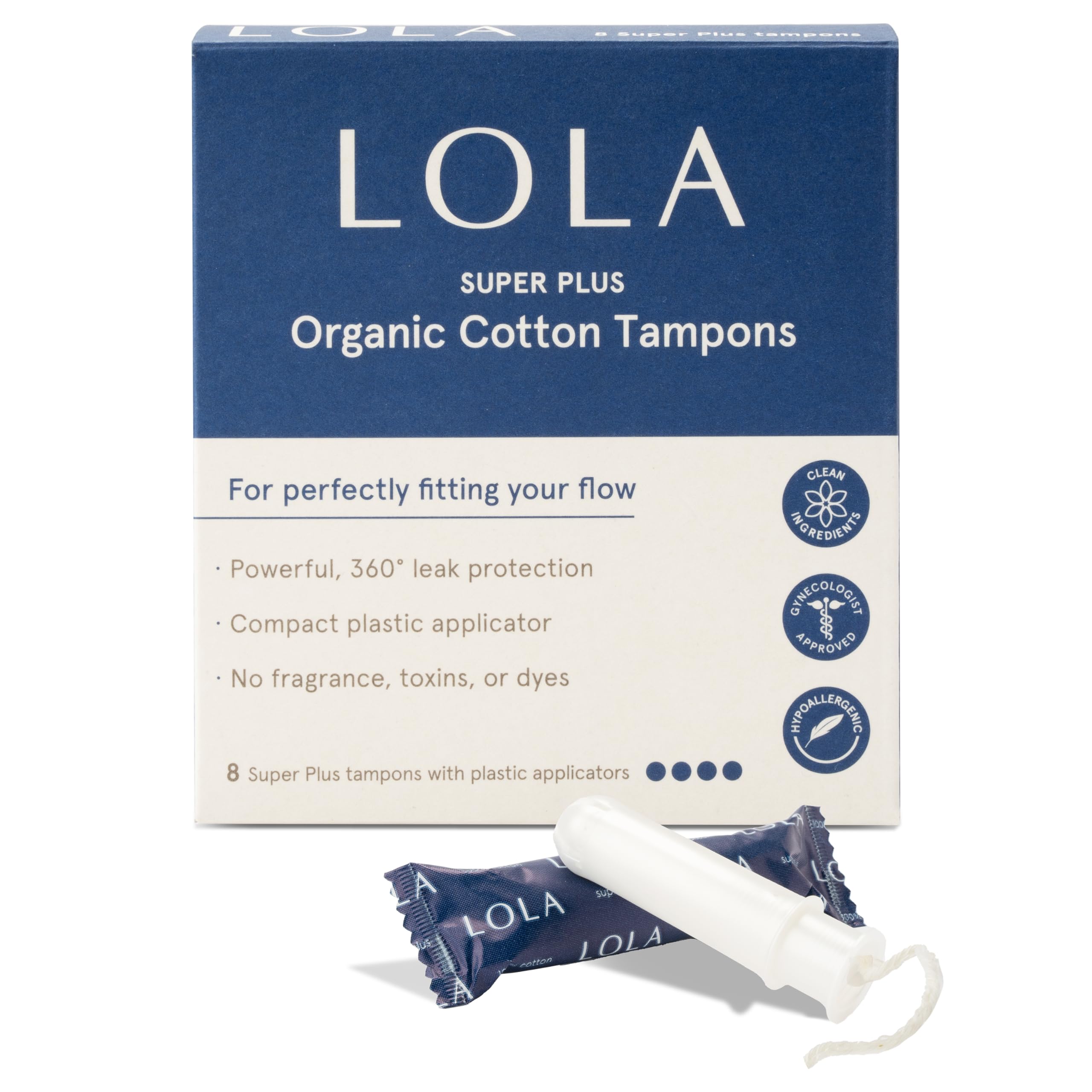 Snapklik.com : Organic Cotton Tampons, 8 Count - Super Plus Non-Toxic ...